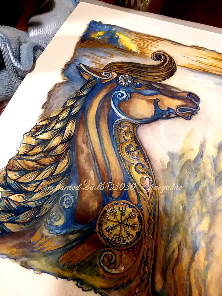 ArtStation - Nordic Rune Spirit Horse