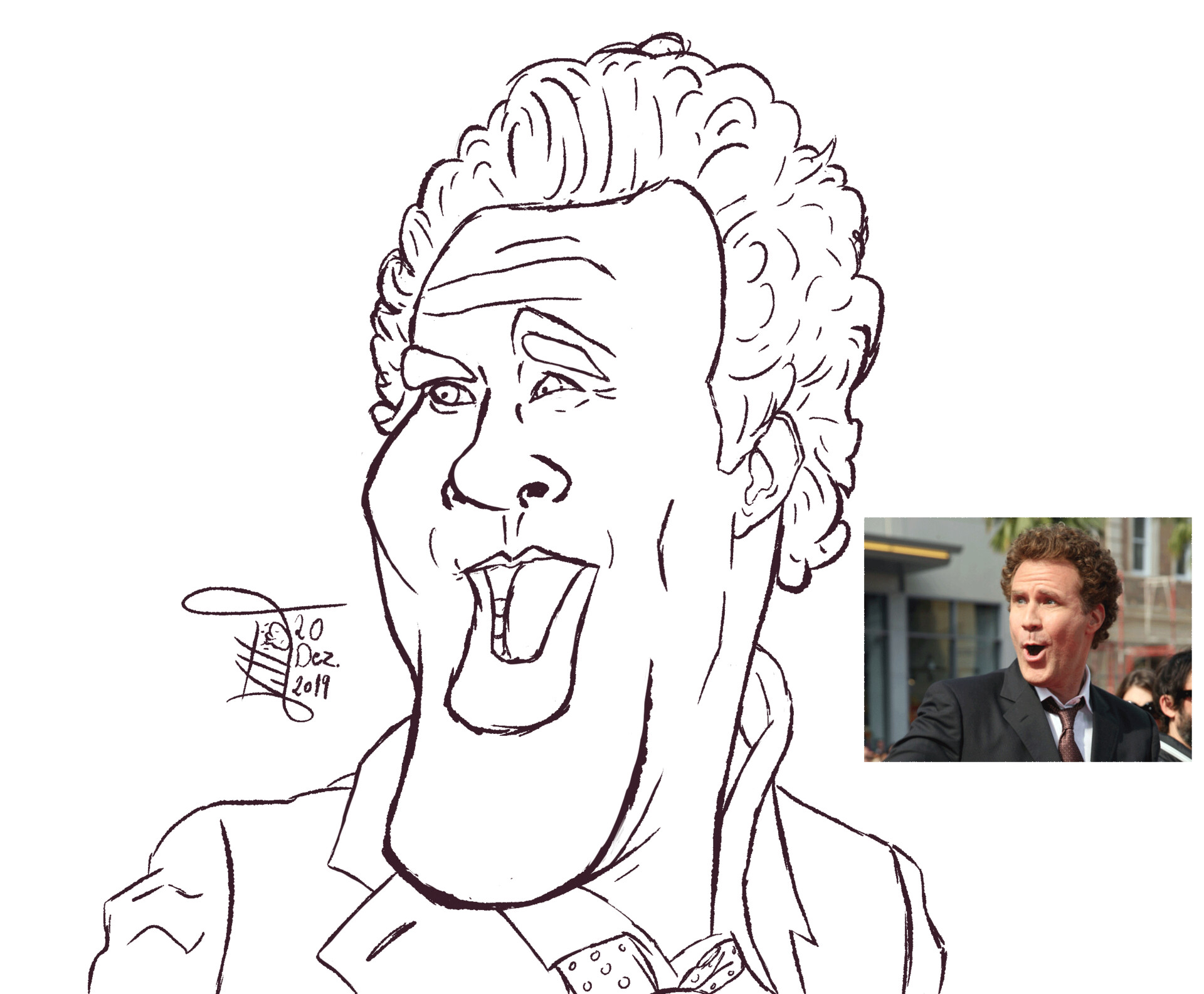 ArtStation - Will Ferrell By Vitto