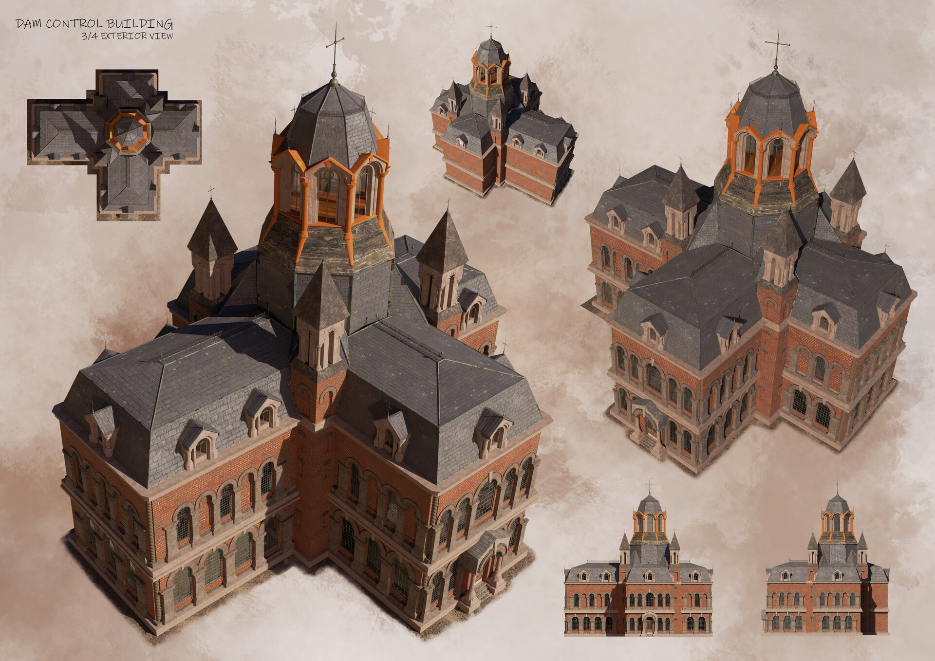 ArtStation - Game Project - Dam Control Building