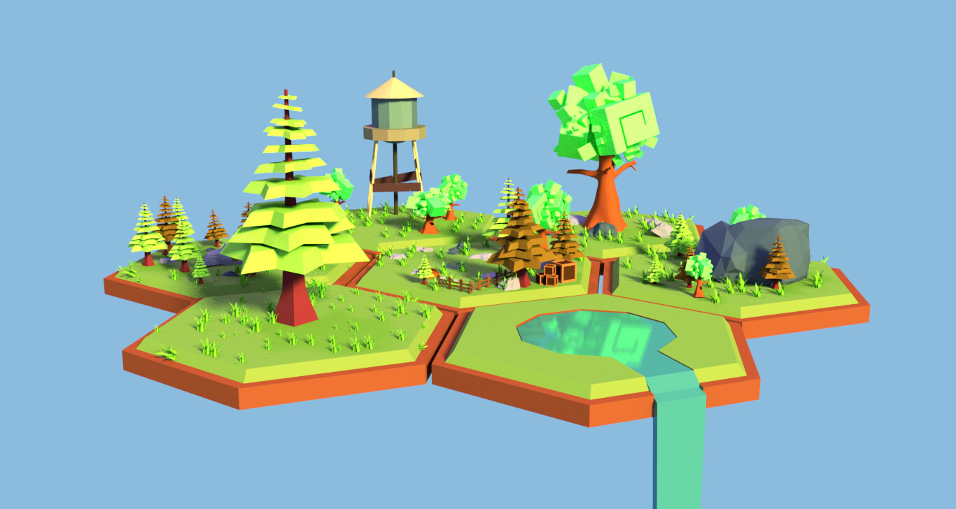 ArtStation - Low Poly Scene