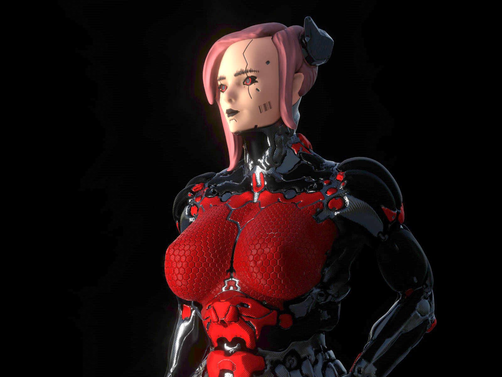 ArtStation - Cyber girl stage 2