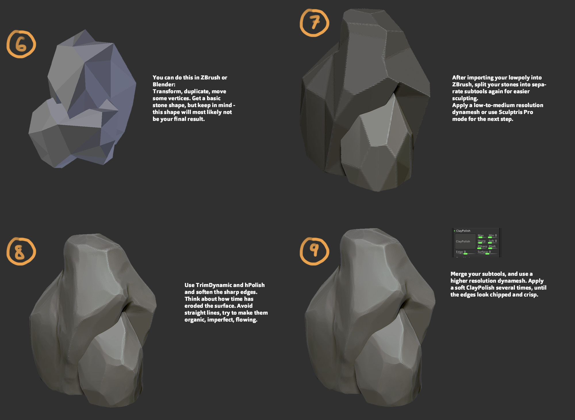 Annika Walter - 3D Art - Tutorial: Perfectly Imperfect Rocks
