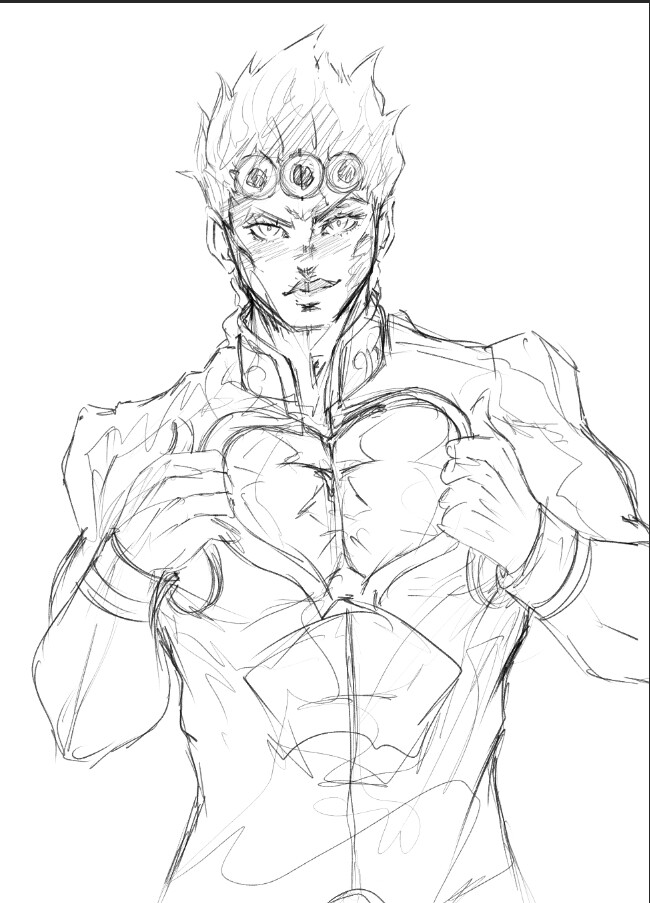 how to draw giorno giovanna step by step