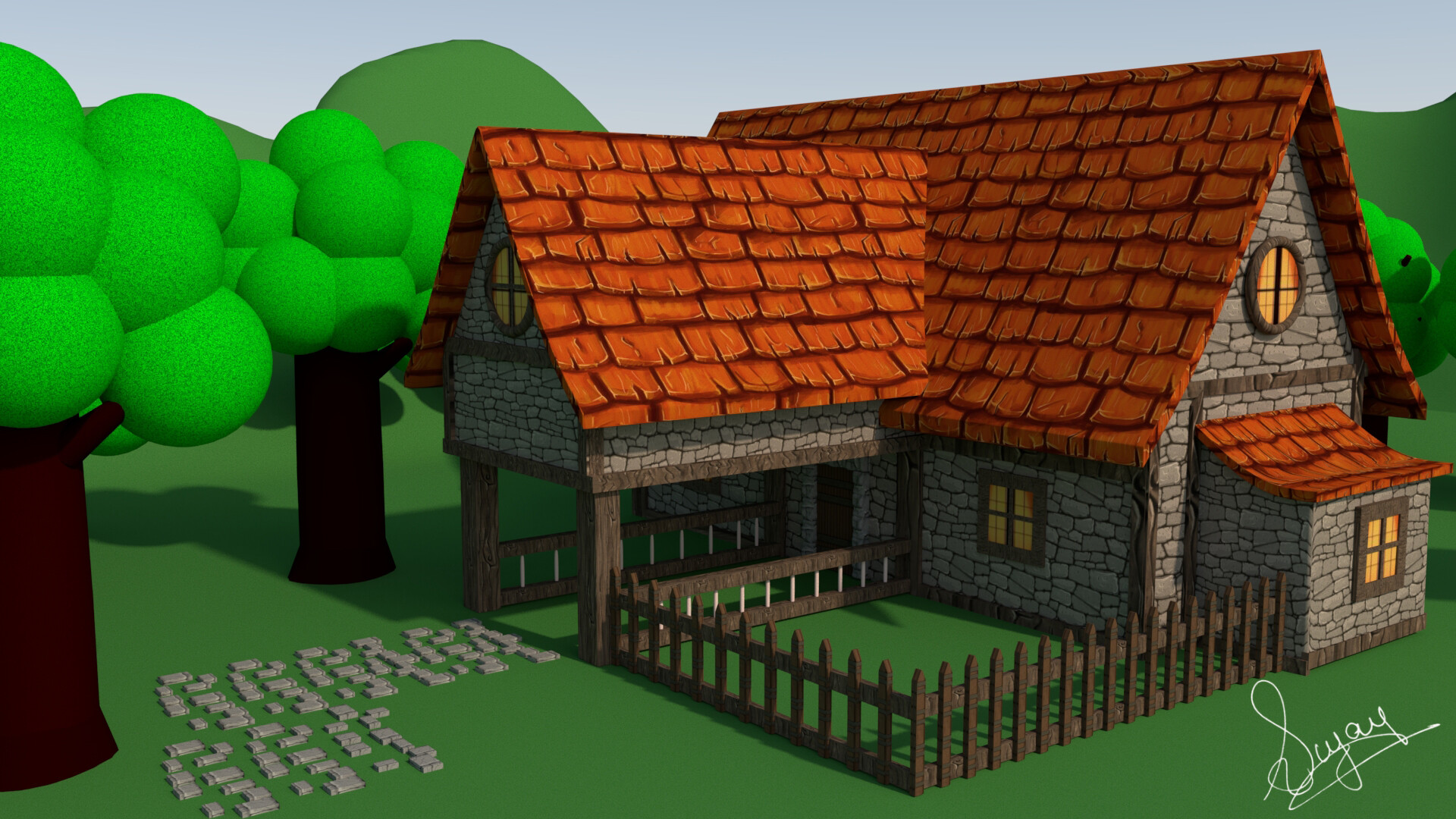 ArtStation - Cartoon house