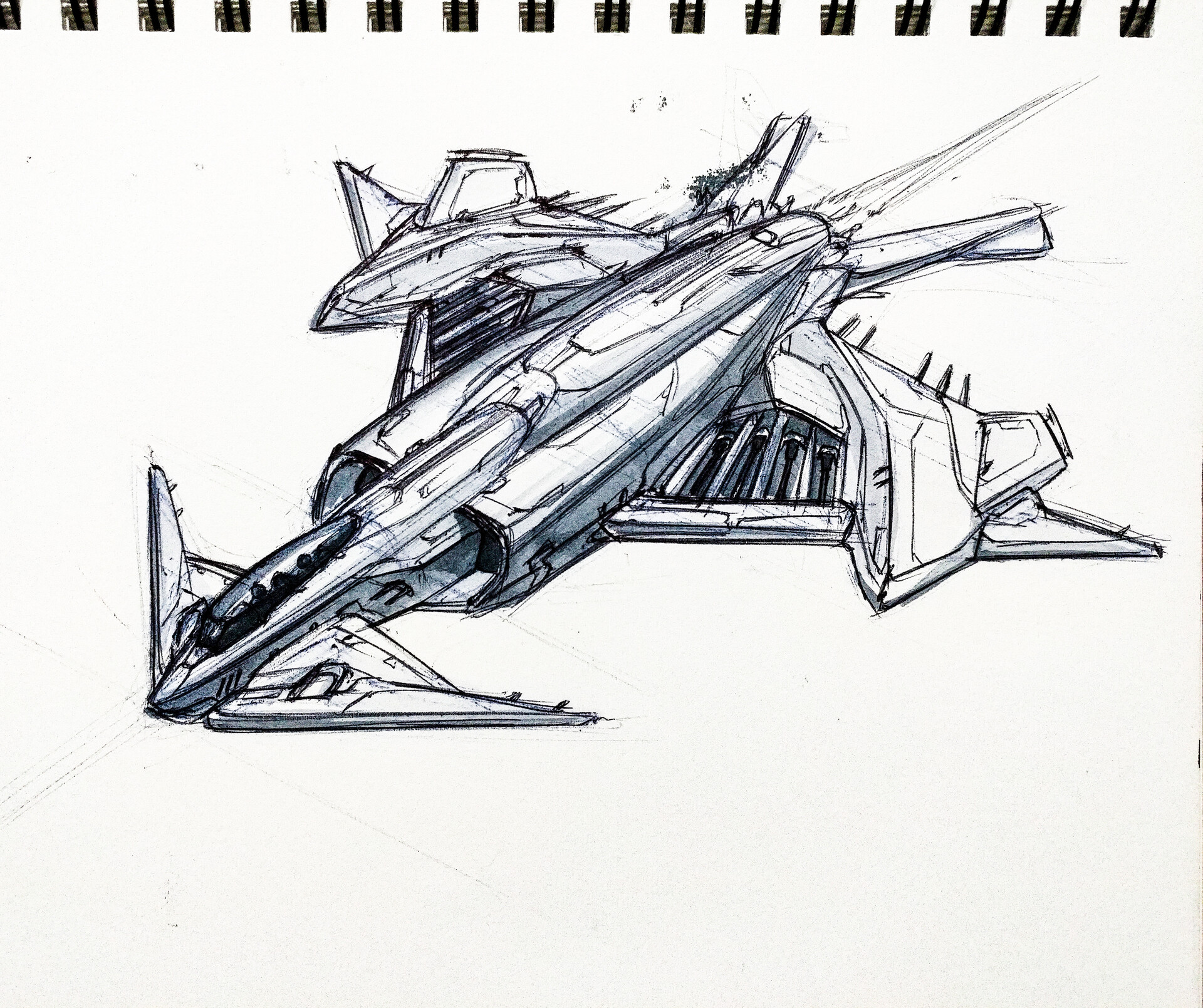 ArtStation - Spaceship concept sketch