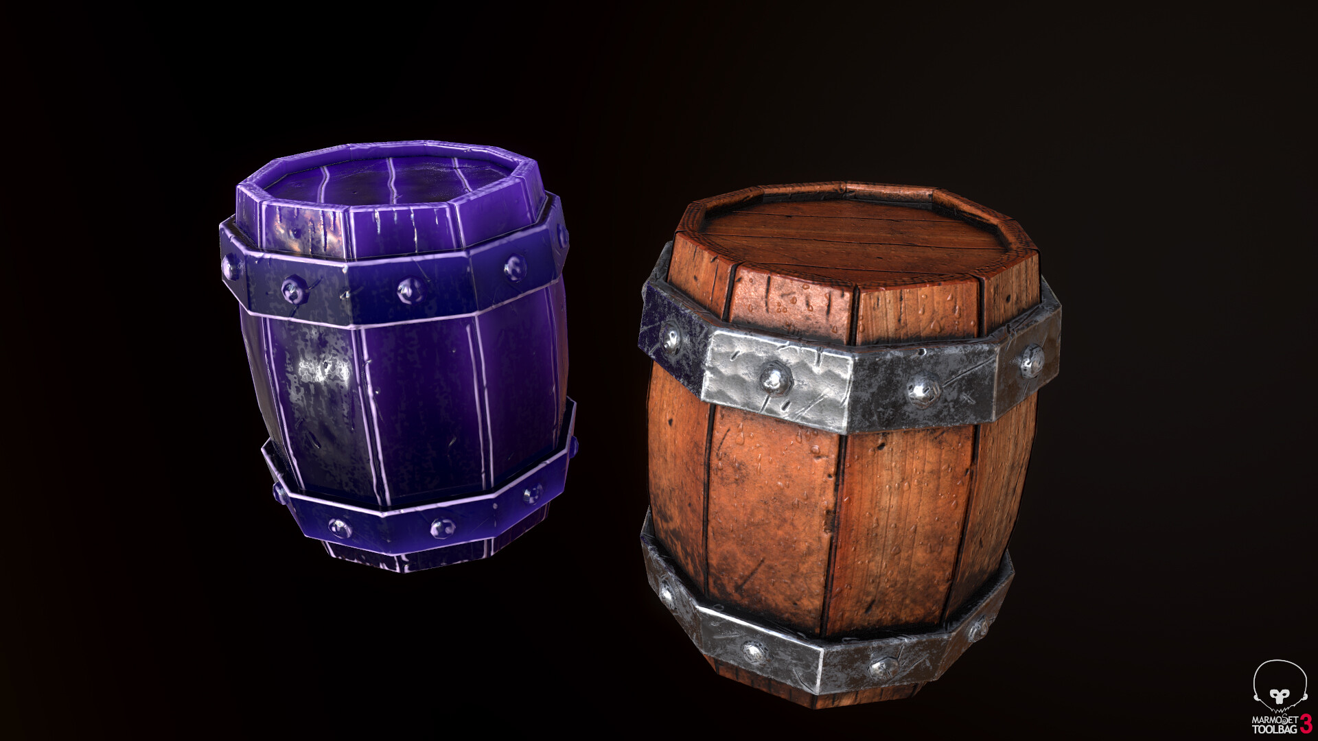 ArtStation - Barrels (Wood, Crystal)