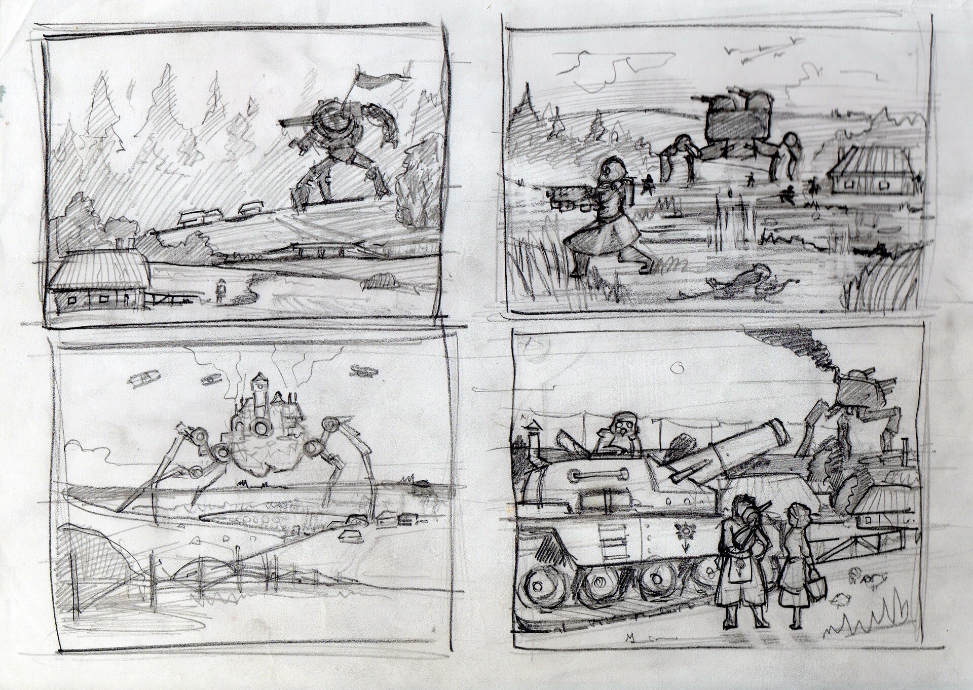 ArtStation - Pencil Sketches for Two Worlds