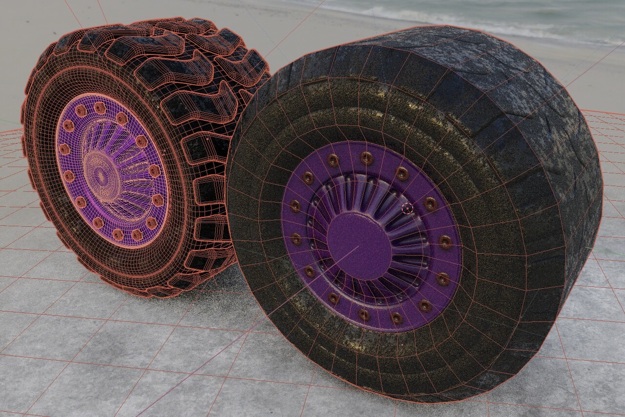 Axelaredz - Wheel | Blender Eevee render with PBR materials
