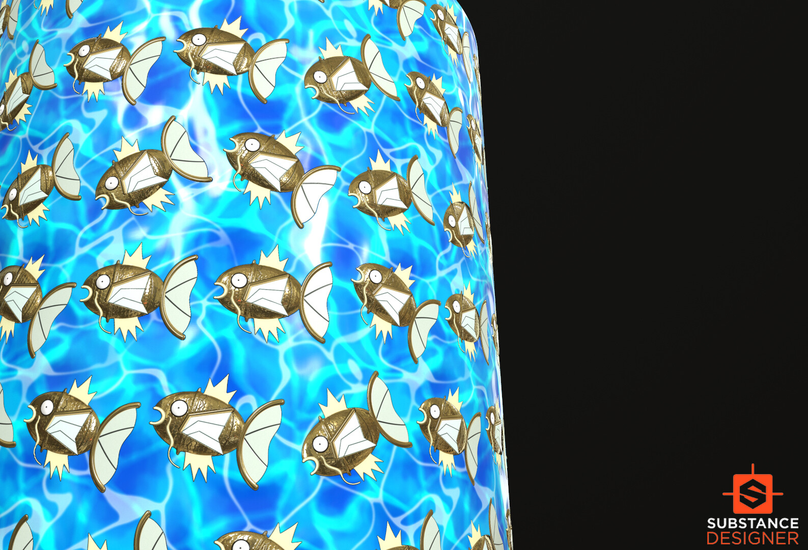 Minchan Kim - [SUBSTANCE DESIGNER Training] Pokemon - Magikarp Fan Art