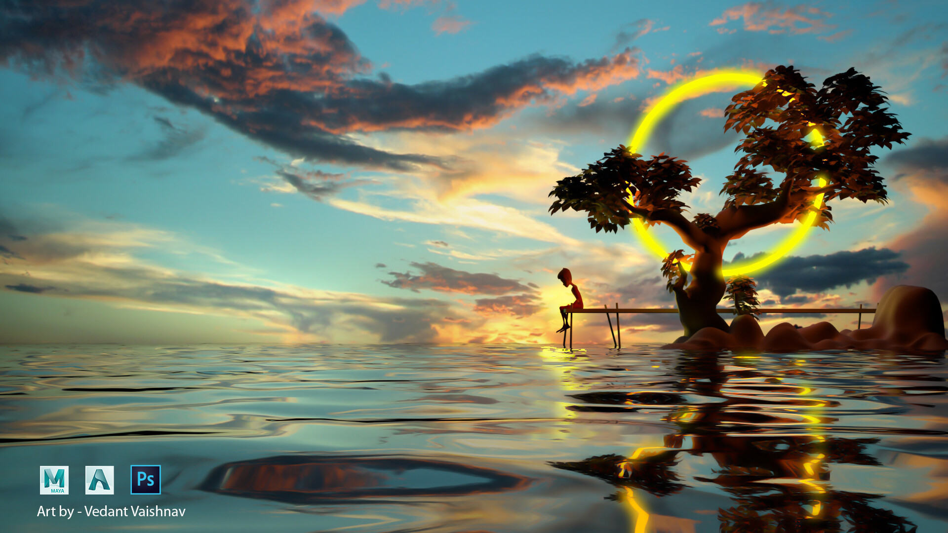 ArtStation - 3D Realistic Lighting Scene