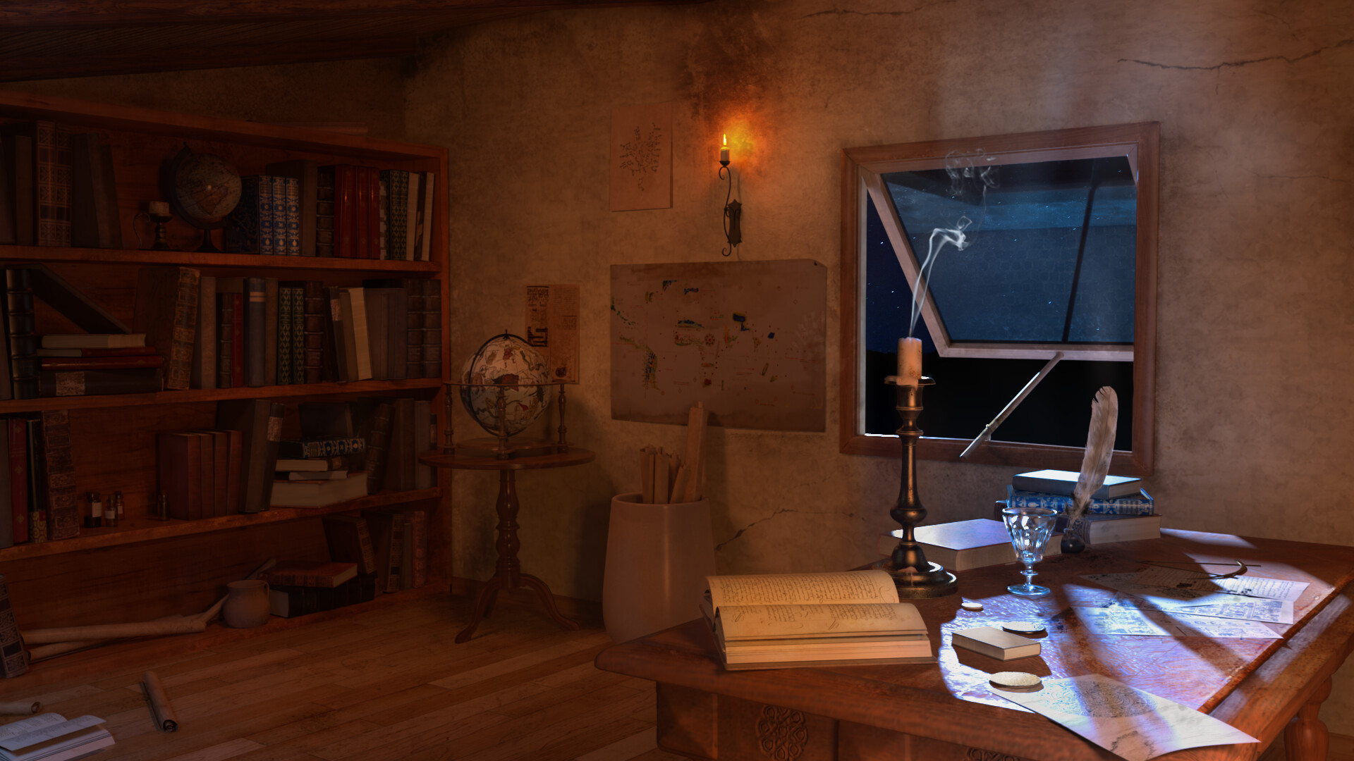 ArtStation - Old desk room