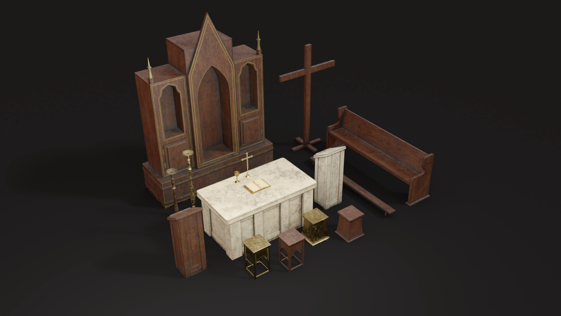 ArtStation - Old Church Props