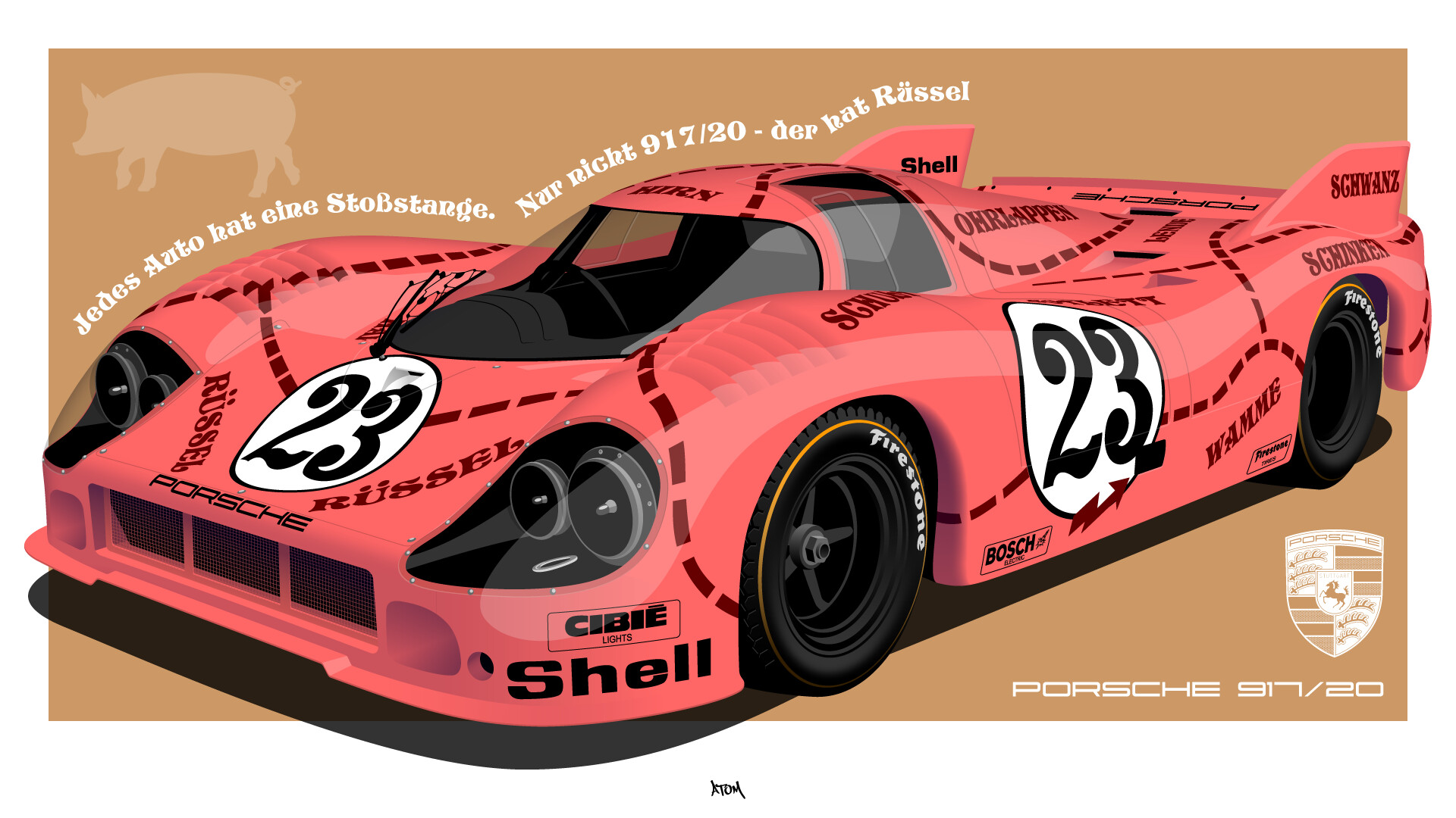 ArtStation - Porsche 917/20 "Pink Pig"