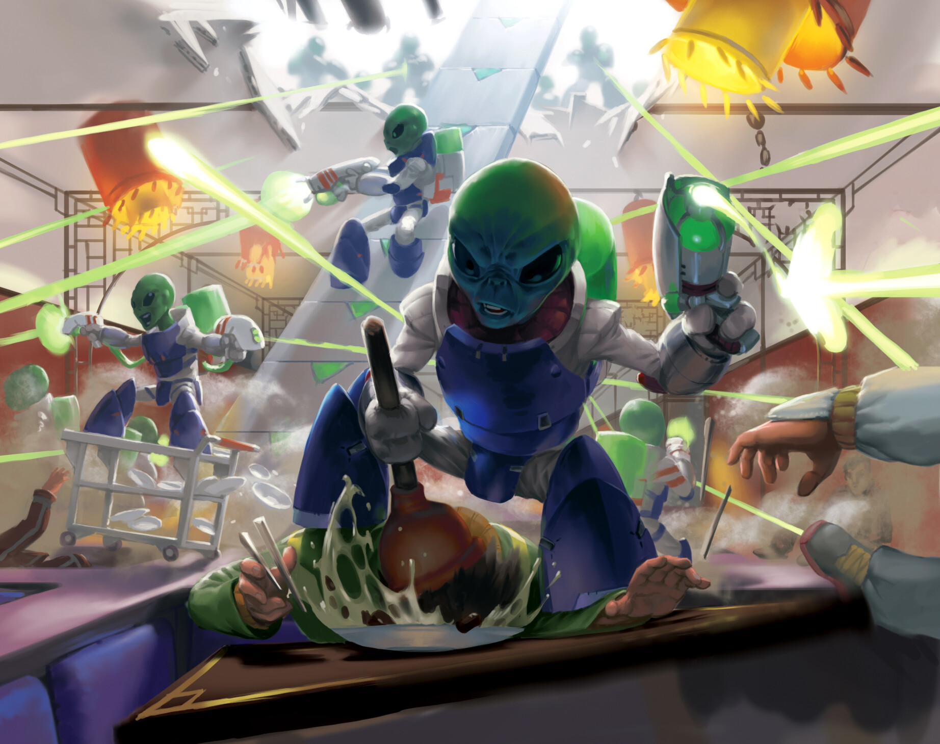 ArtStation - Exterminate - Exterminate - Keyforge illustration