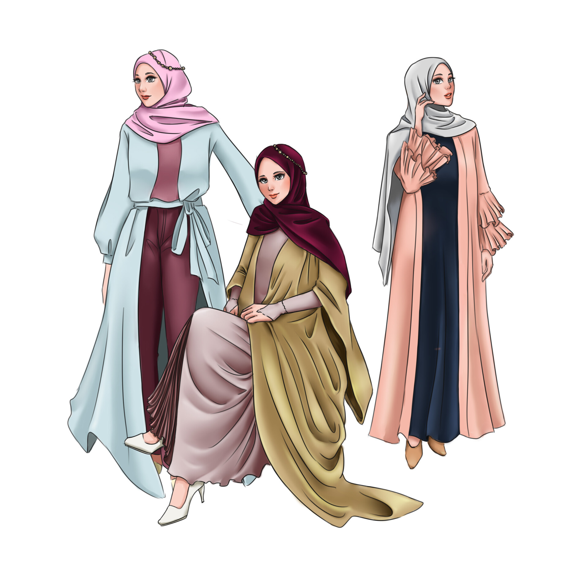 ArtStation - Islamic Fashion - Modest Fashion 1