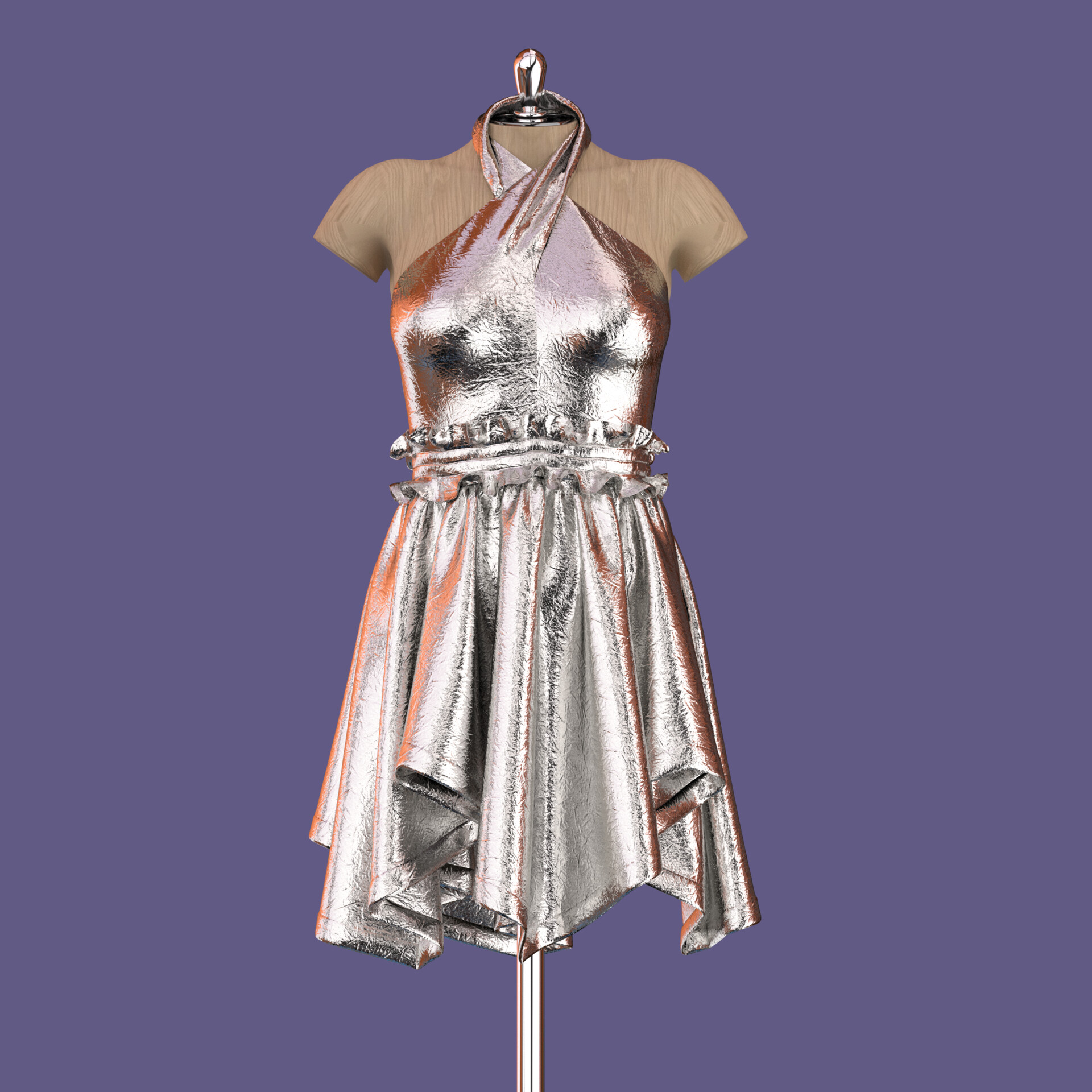 ArtStation - Silver Metal Dress
