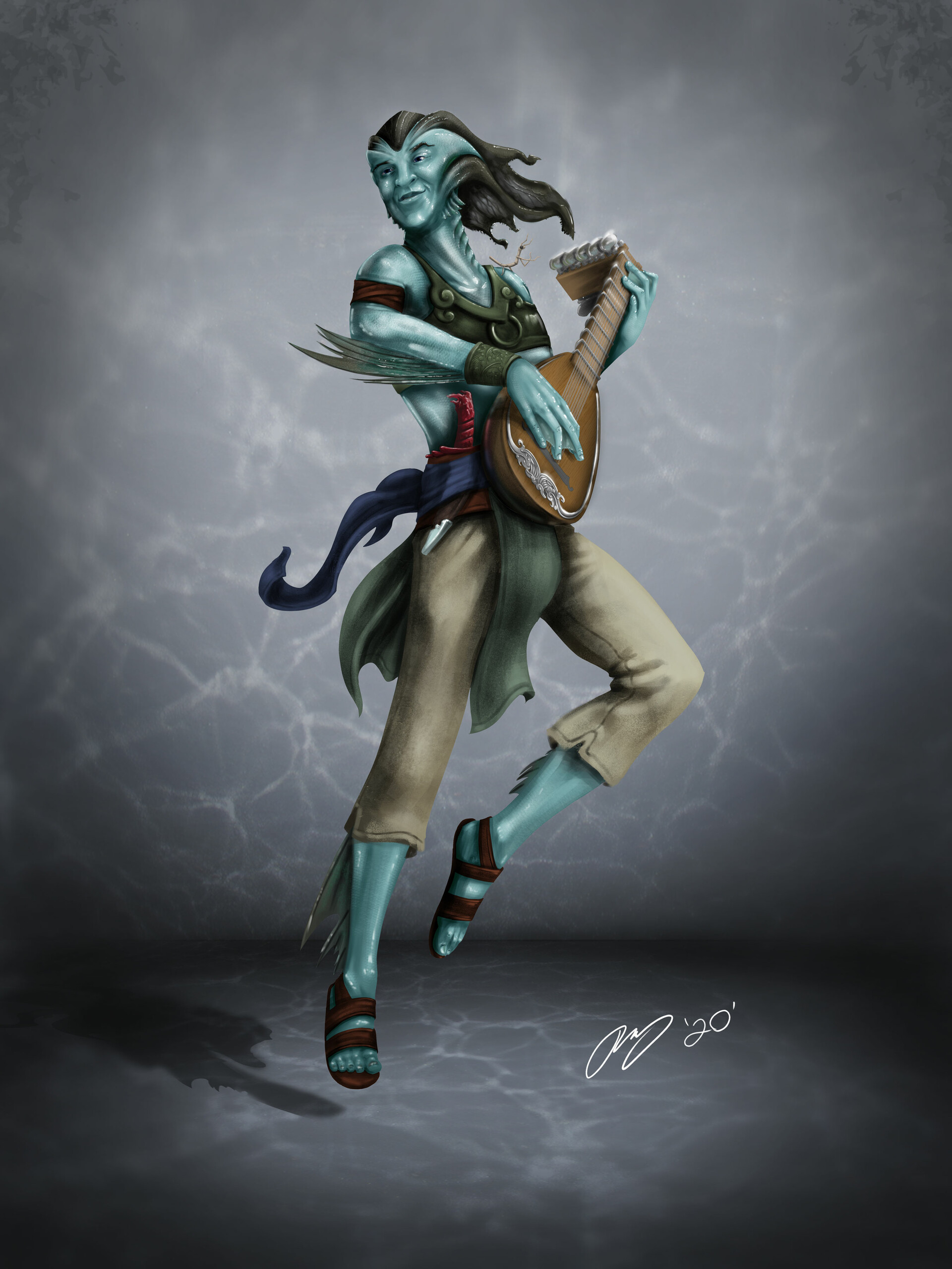 ArtStation - Dellan, The Merfolk Bard