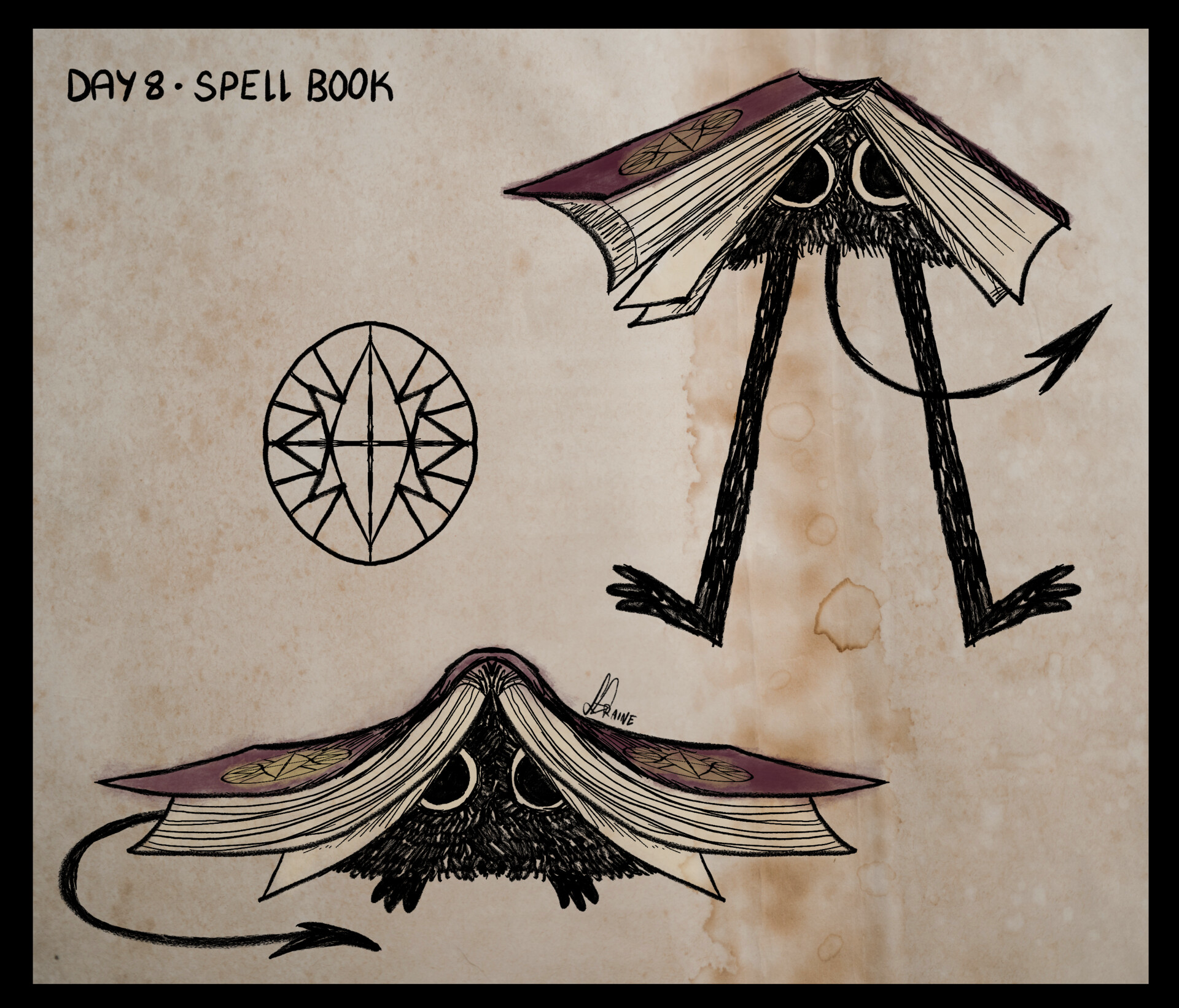 ArtStation - Spell book monster