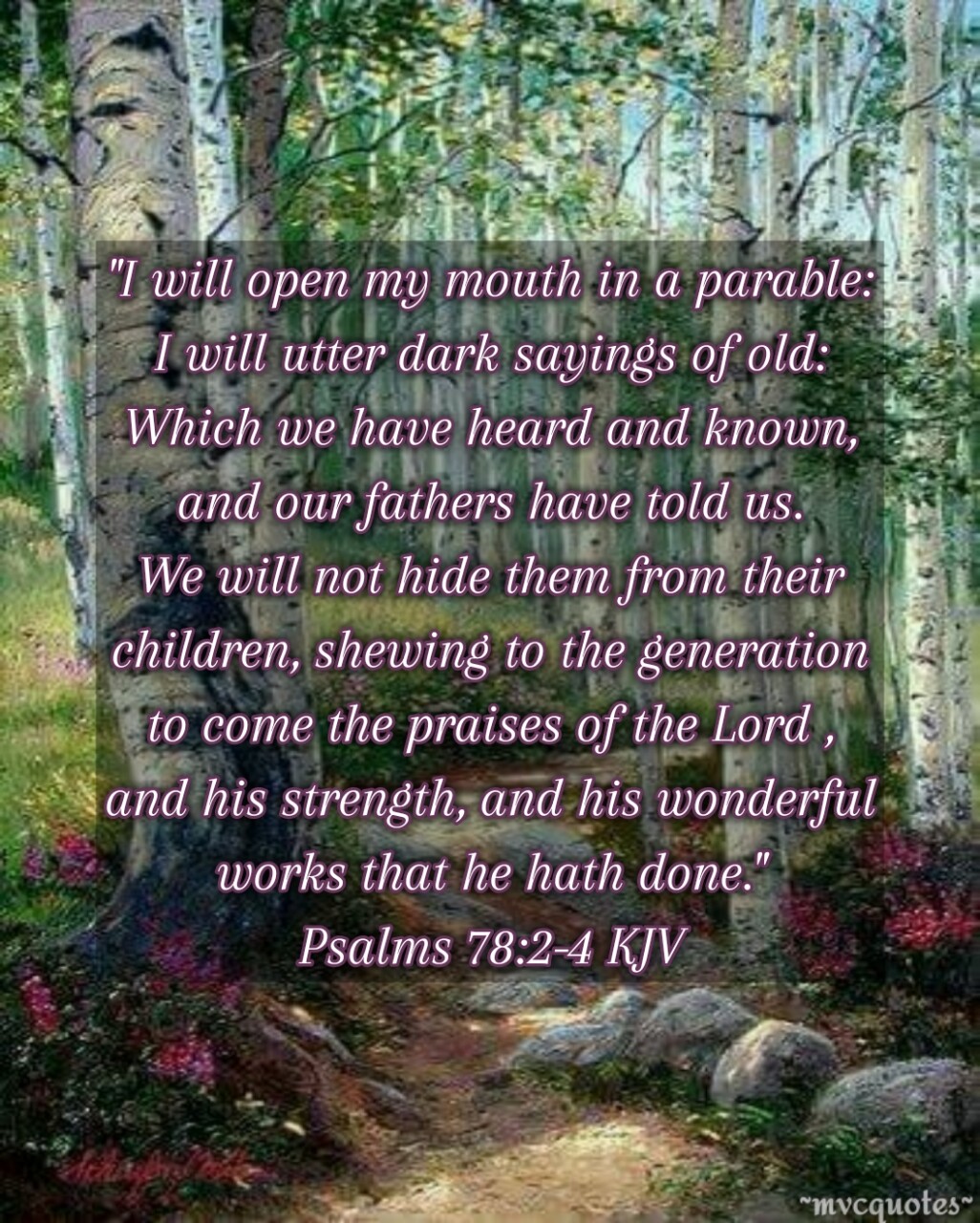 Bible Quotes by MVCquotes - Psalms 78:2-4