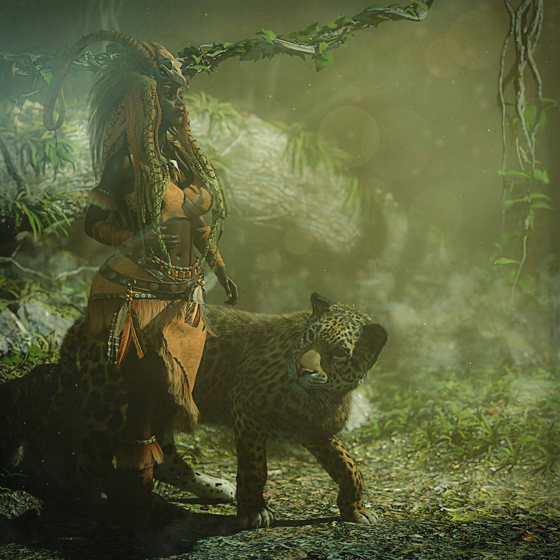 ArtStation - African Queen - Forest