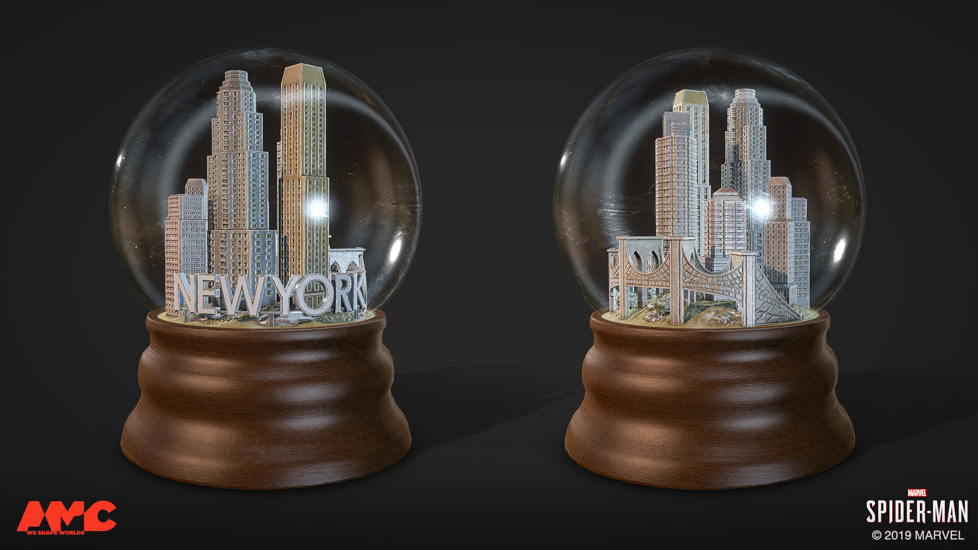 marvel snowglobe
