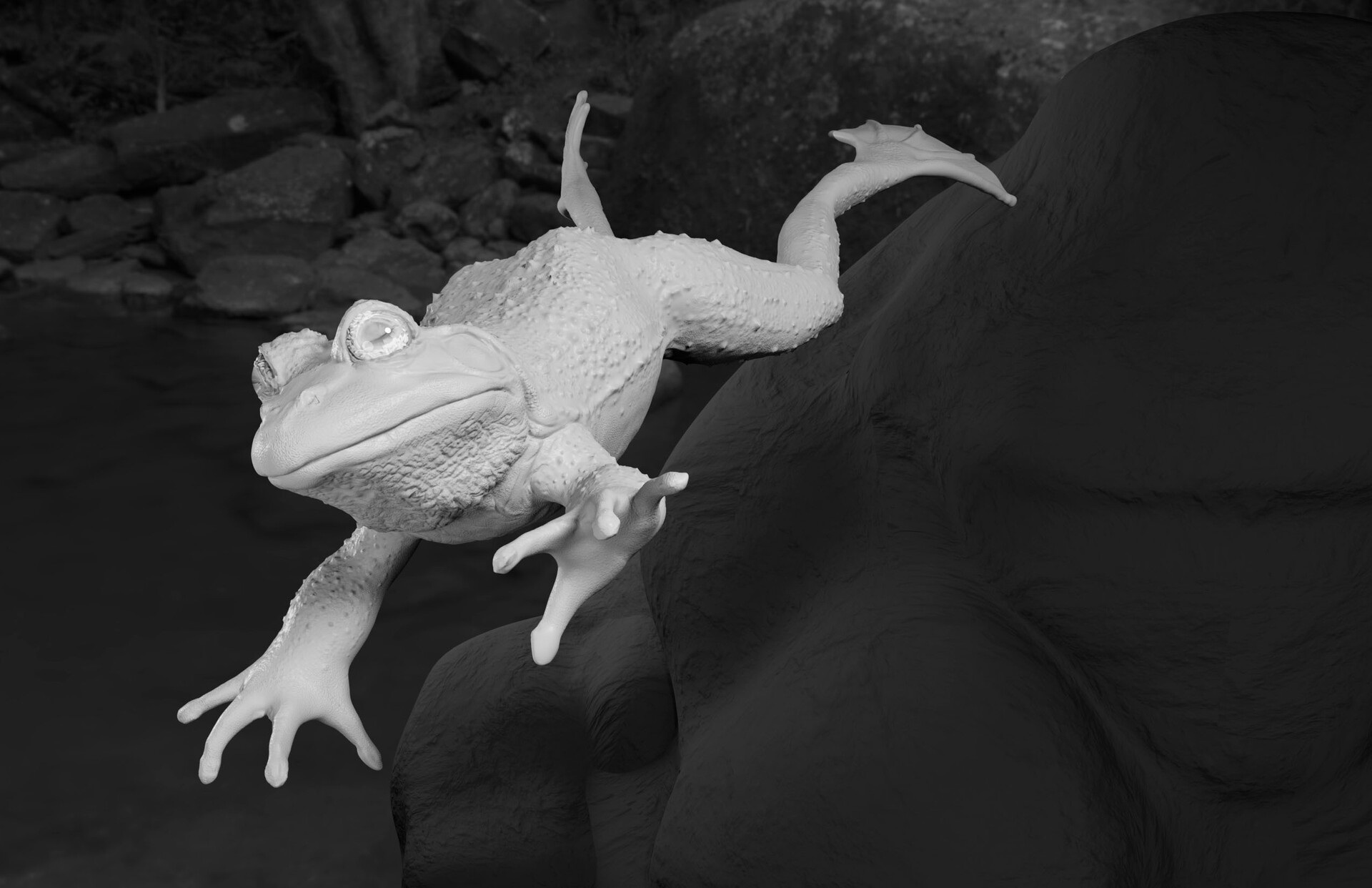 ArtStation - American Bullfrog Midjump