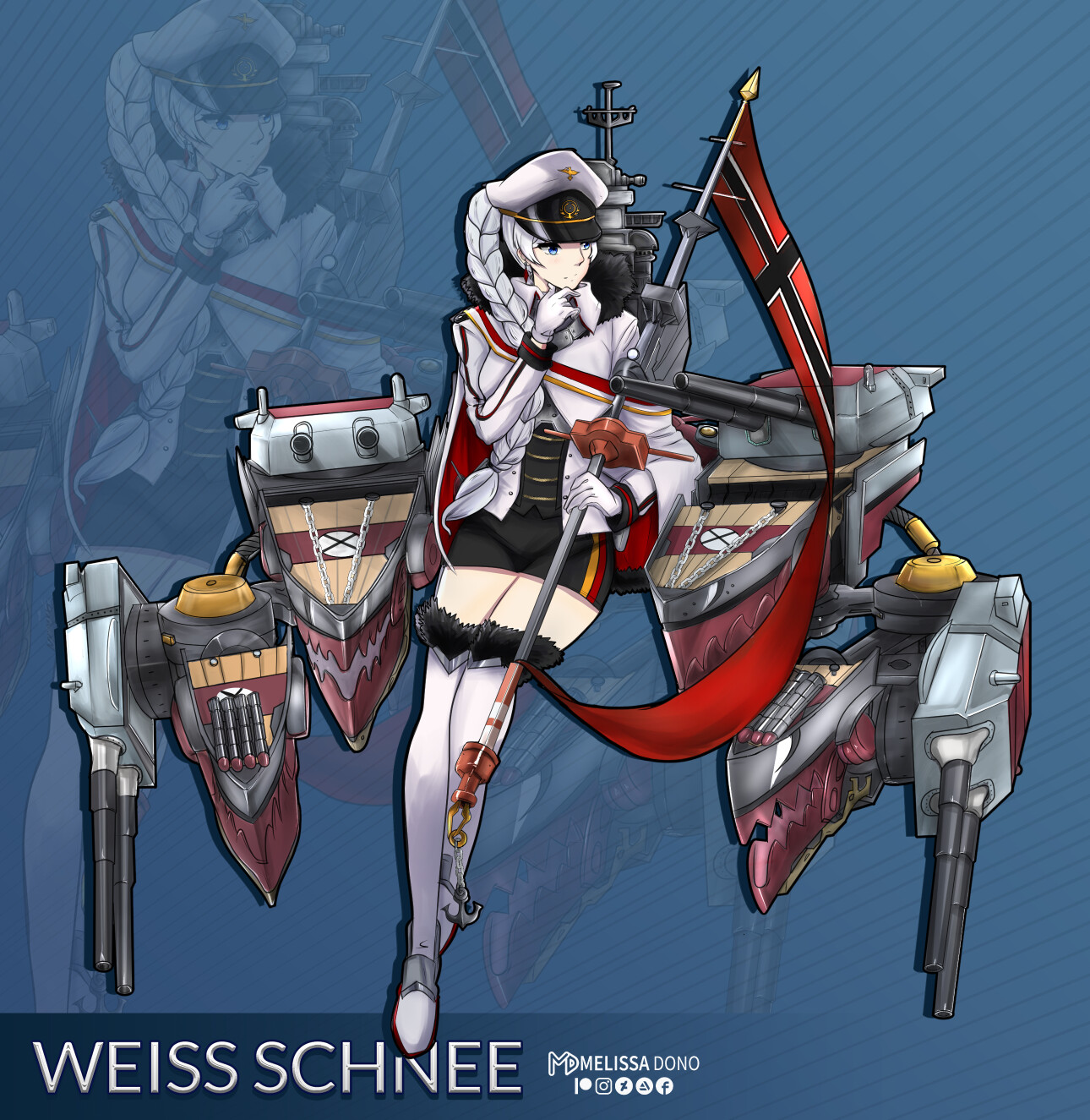 Melissa Dono Azur Lane Tirpitz X Rwby Weiss Schnee