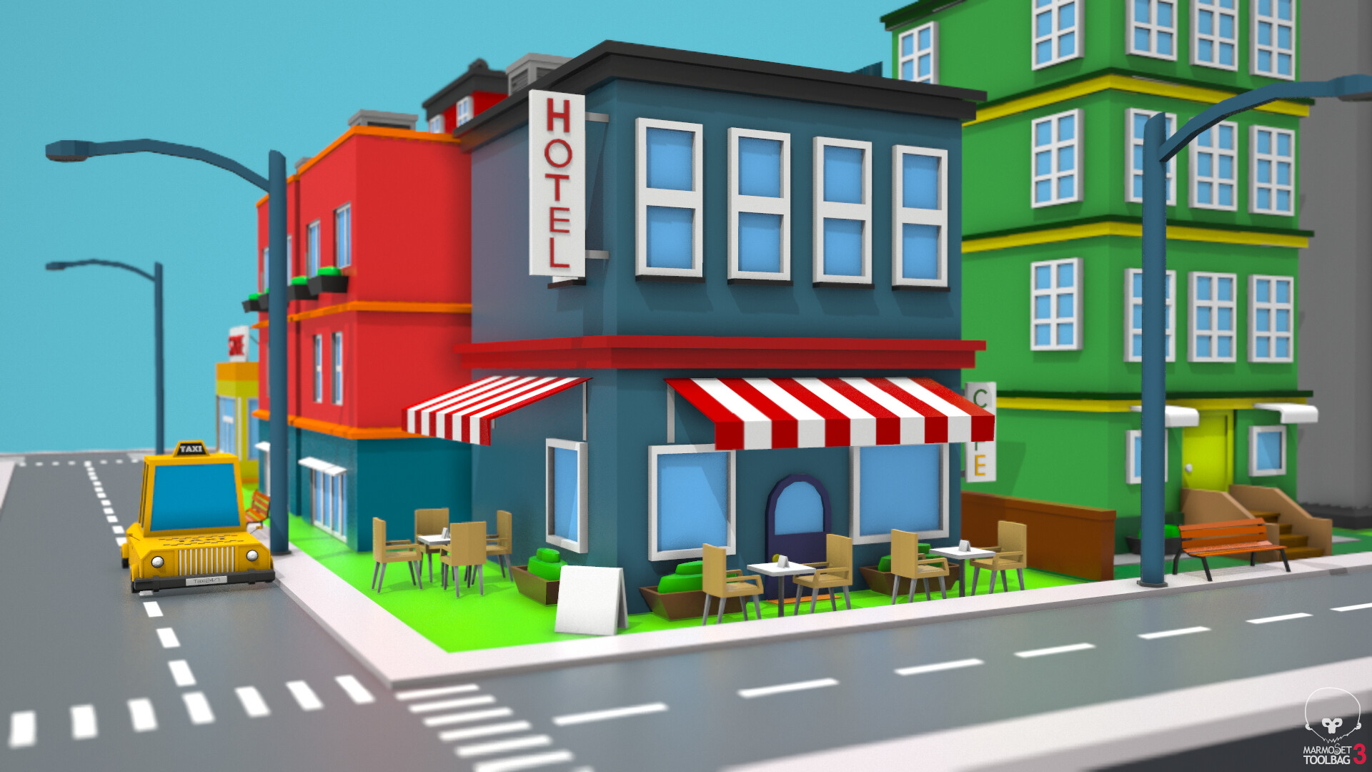 ArtStation - Low Poly Town