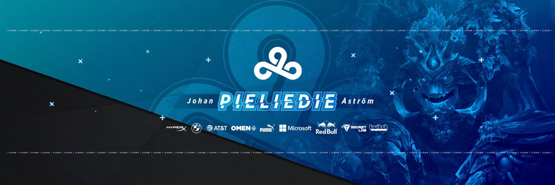 ArtStation - Cloud9.Pieliedie custom twitter banner work.
