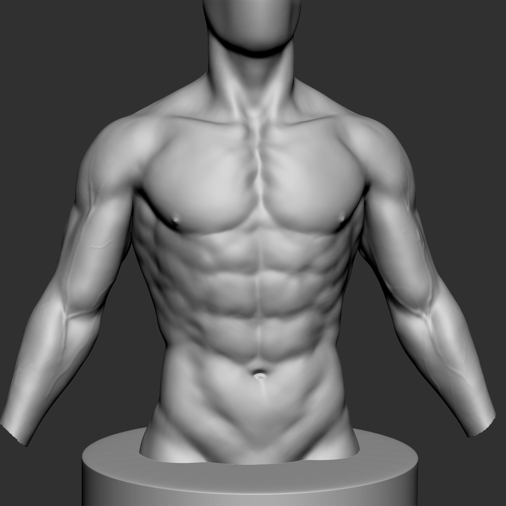 ArtStation - Anatomy Bust Progress