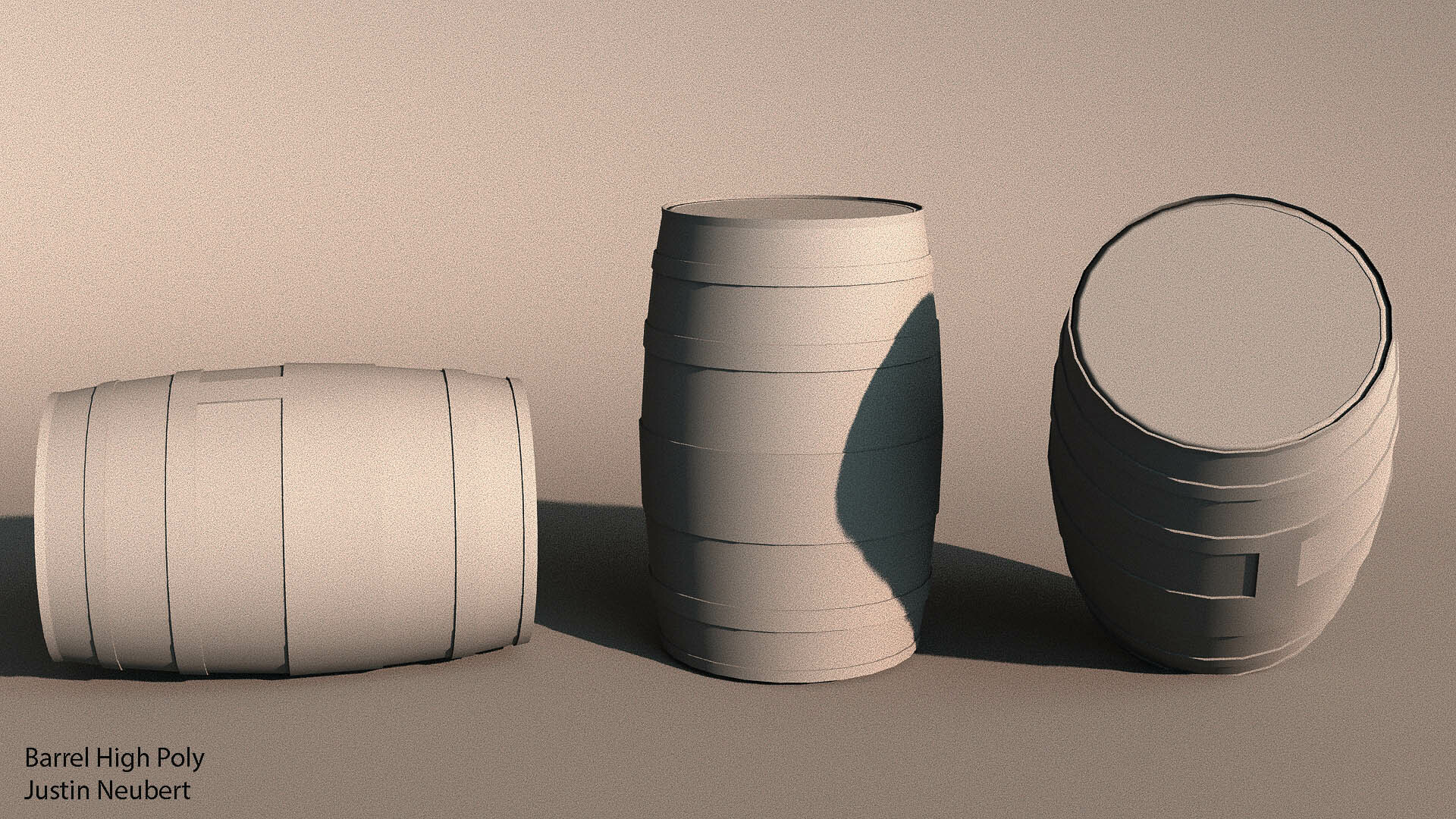 ArtStation - High Poly Barrel