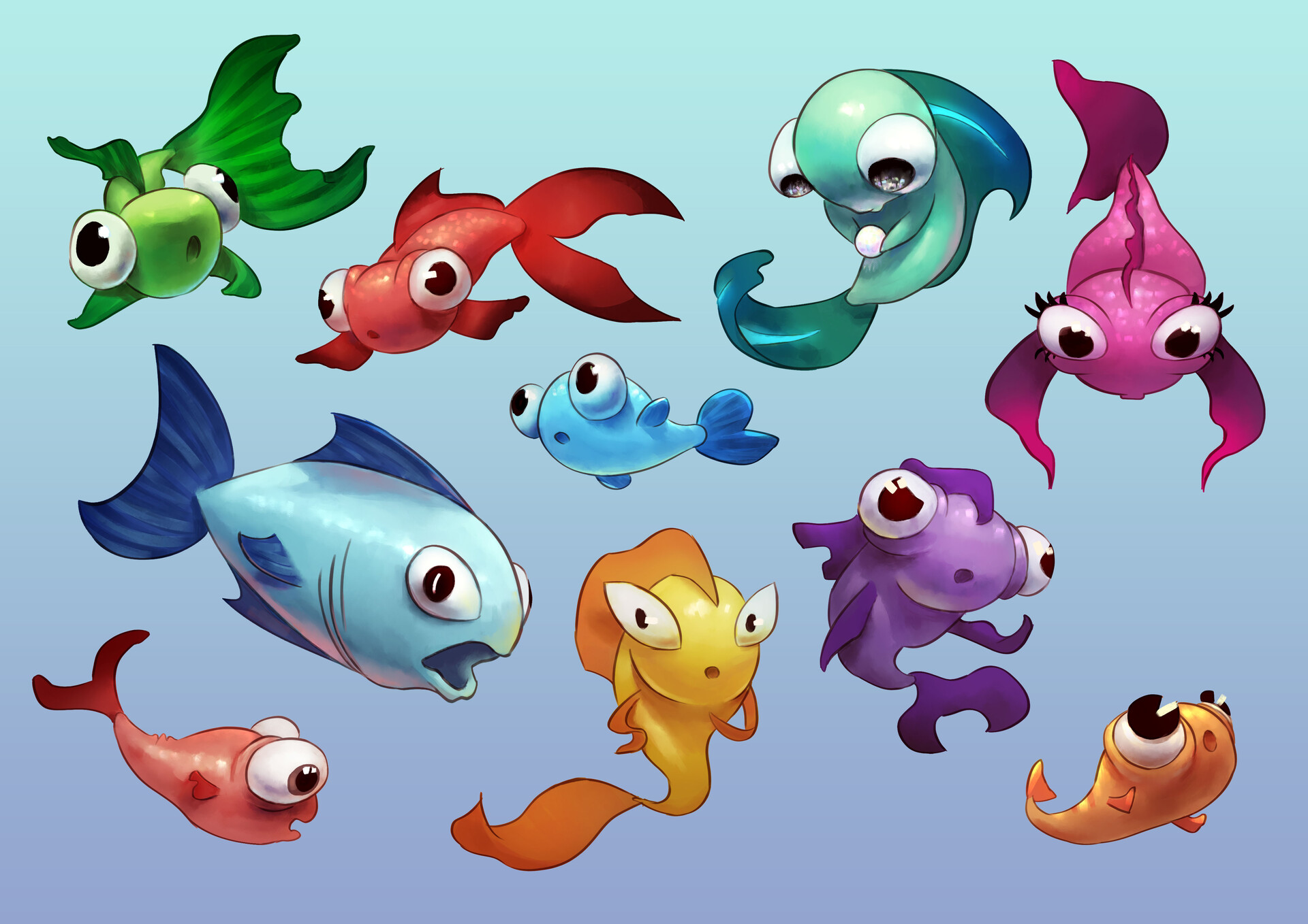 ArtStation - Fishie Friends