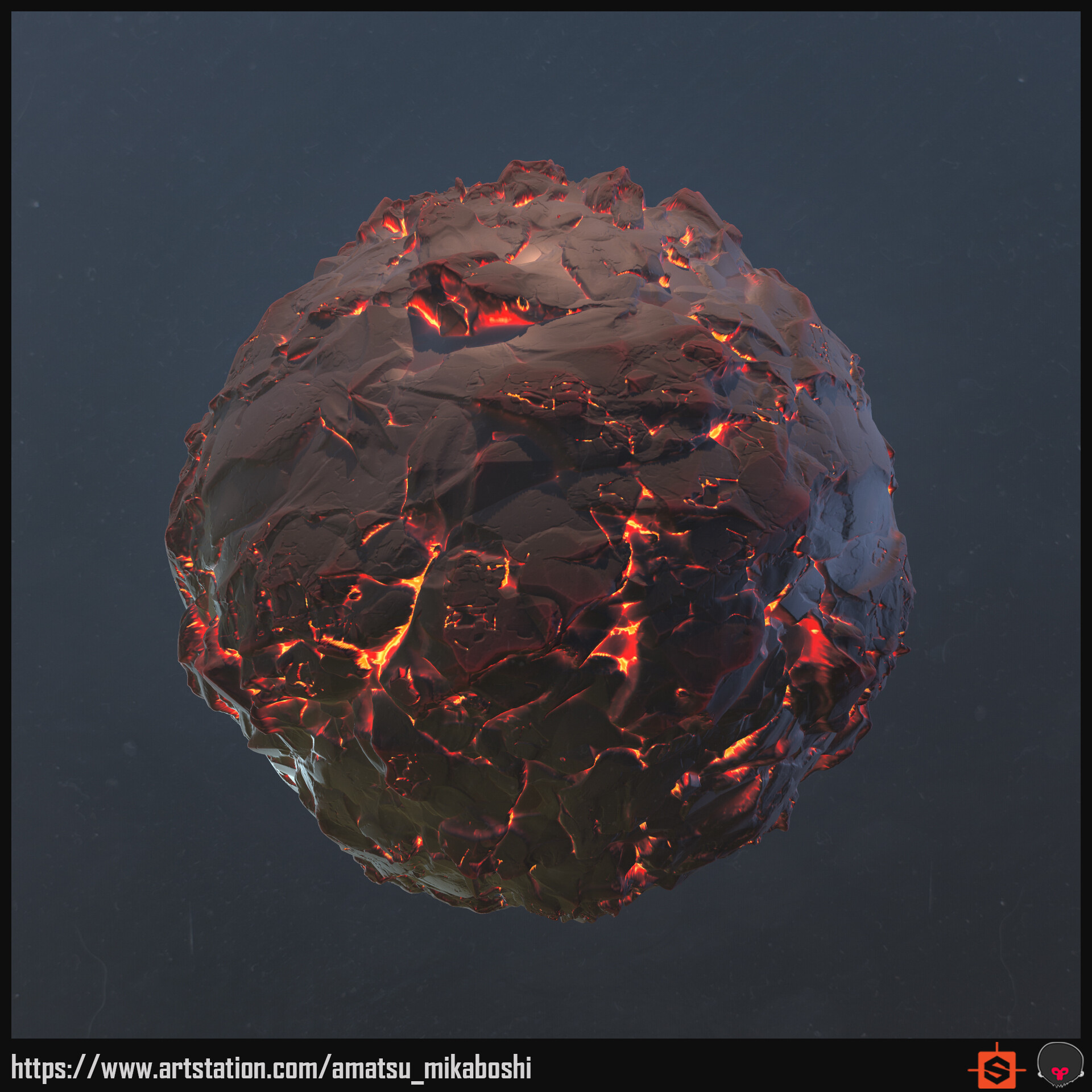 ArtStation - Stylized Lava Rock.