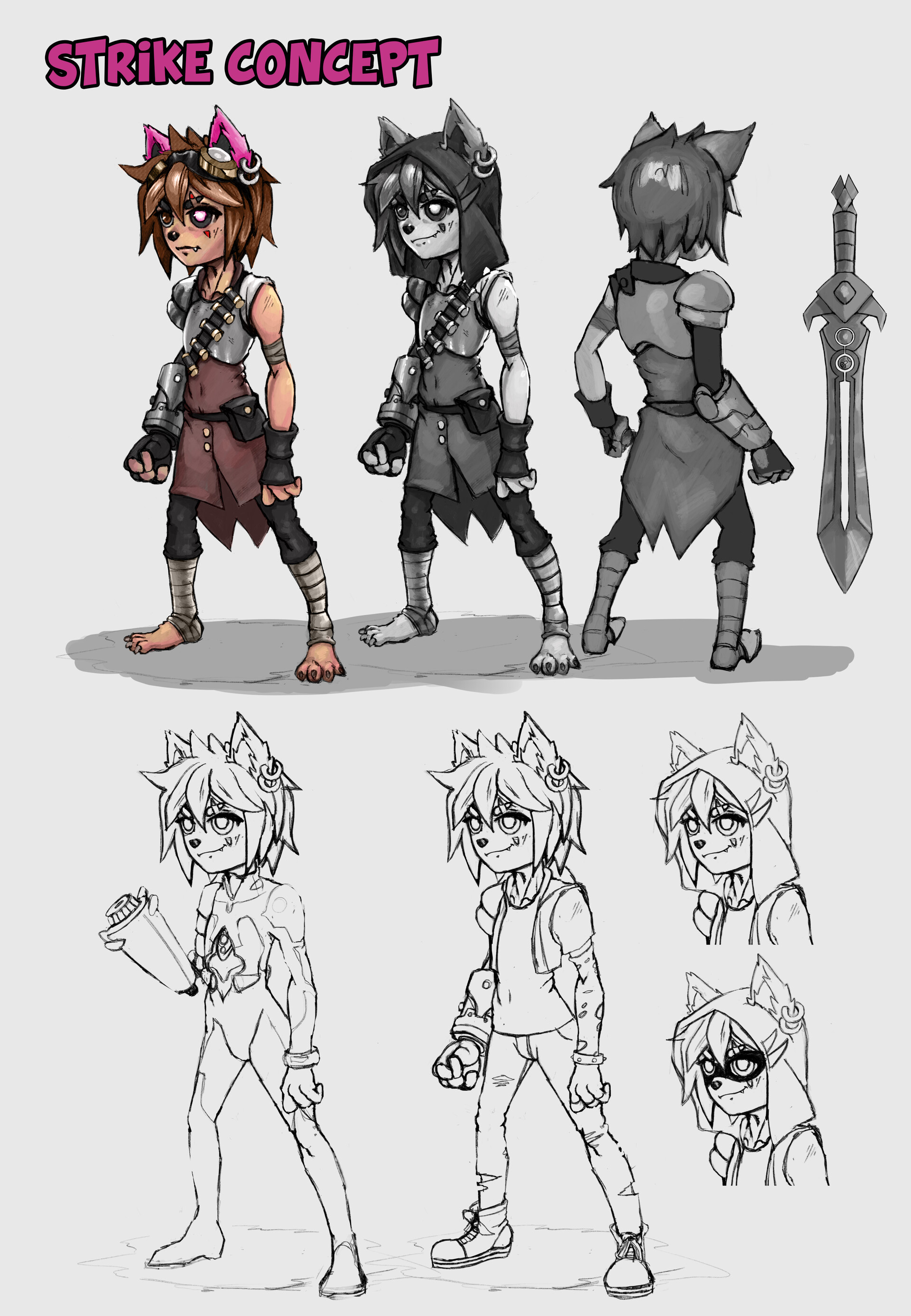 ArtStation - Strike Concept sheet (WIP)