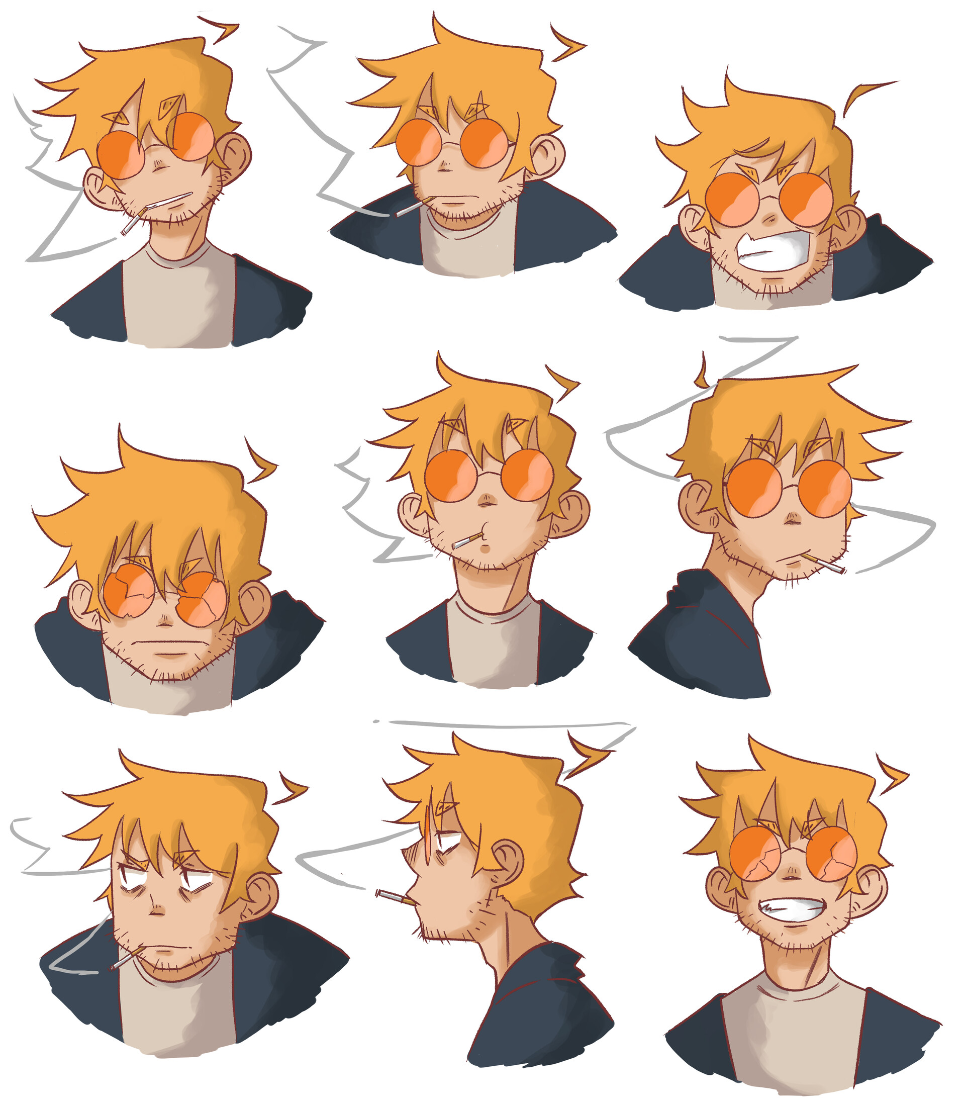 ArtStation - Bolt Smith and Gizmo Character Expression Sheets