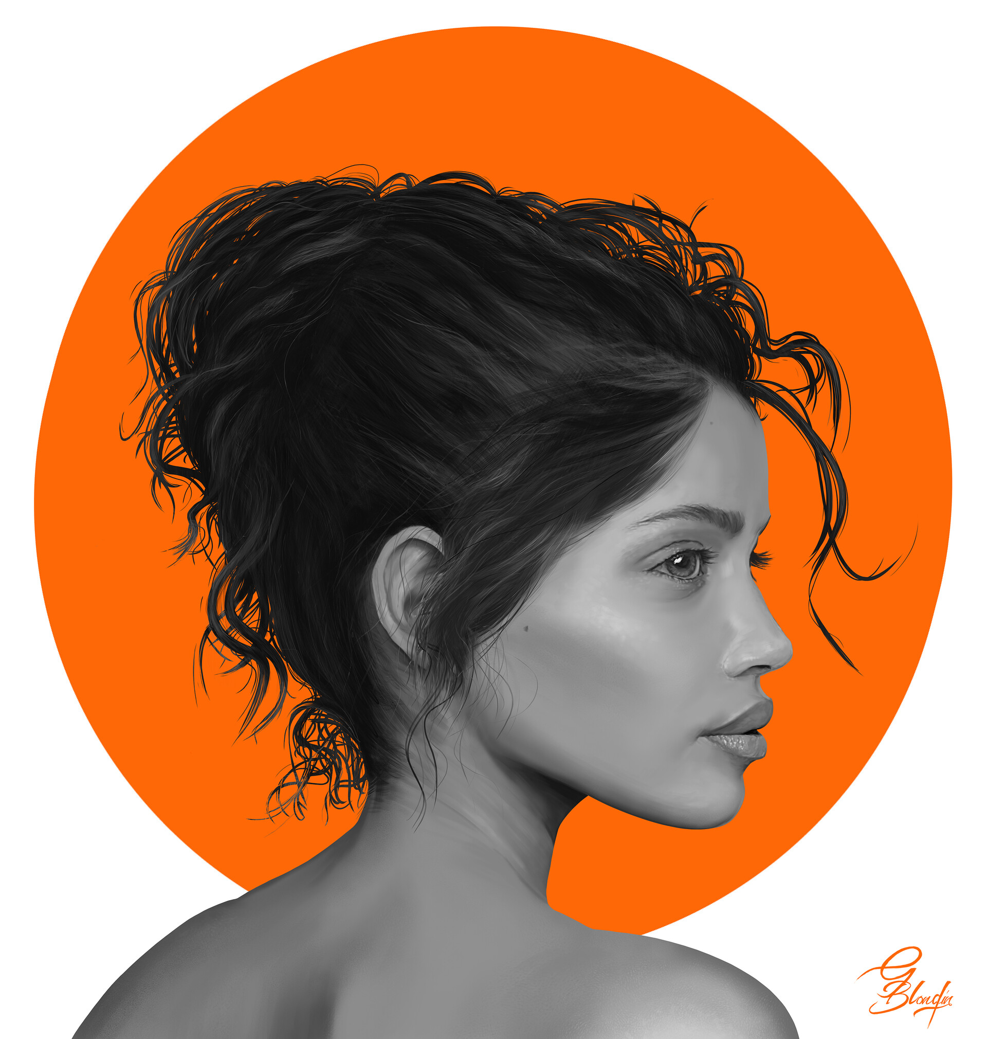 ArtStation - Orange portrait