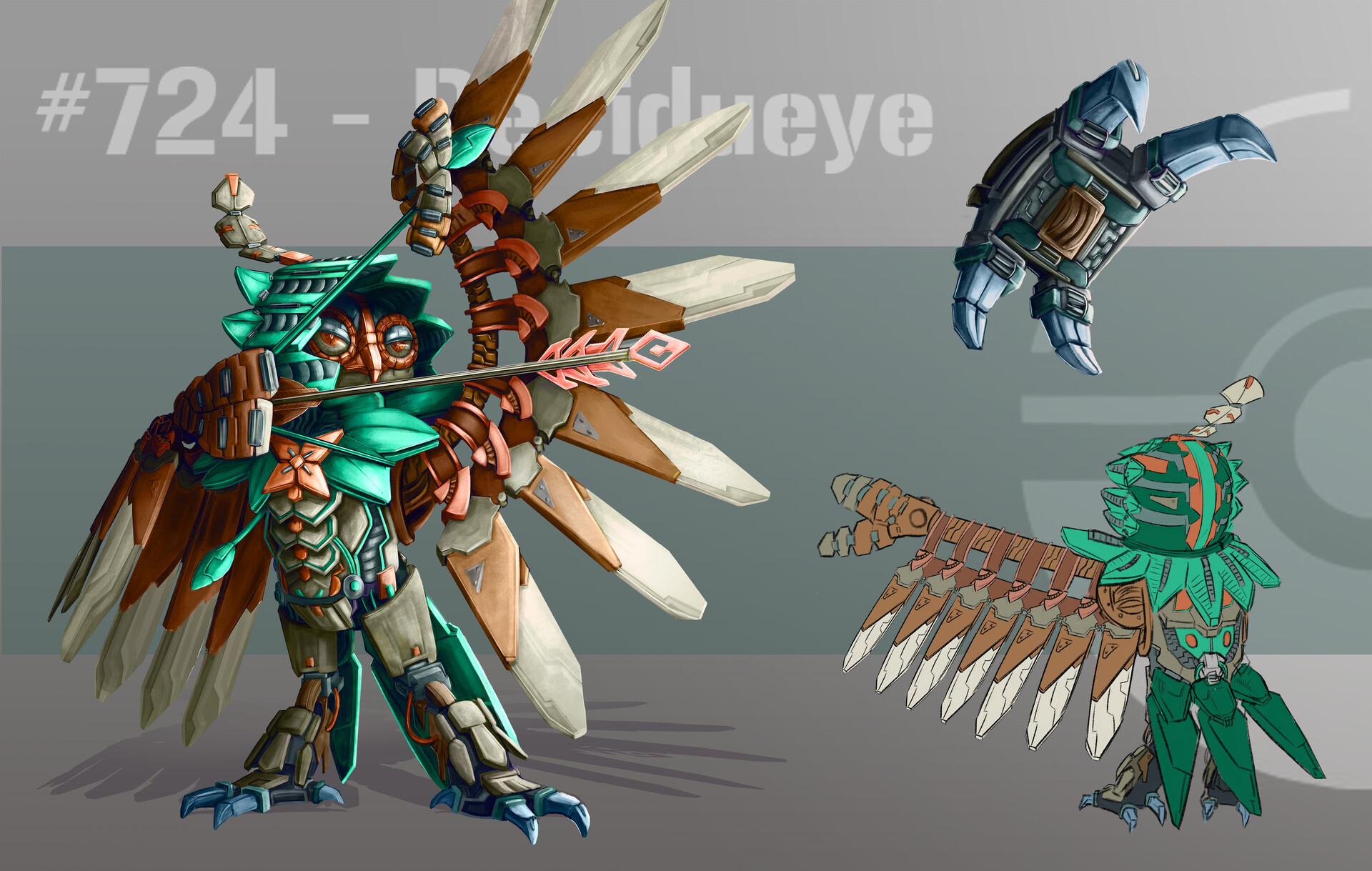 ArtStation - Pokémon Mecha - Decidueye