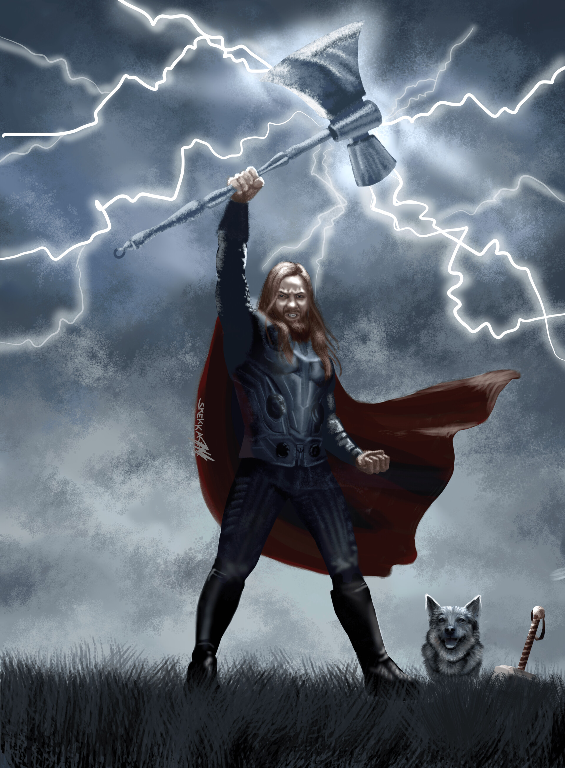 ArtStation - [COMM] Thor and a Dog