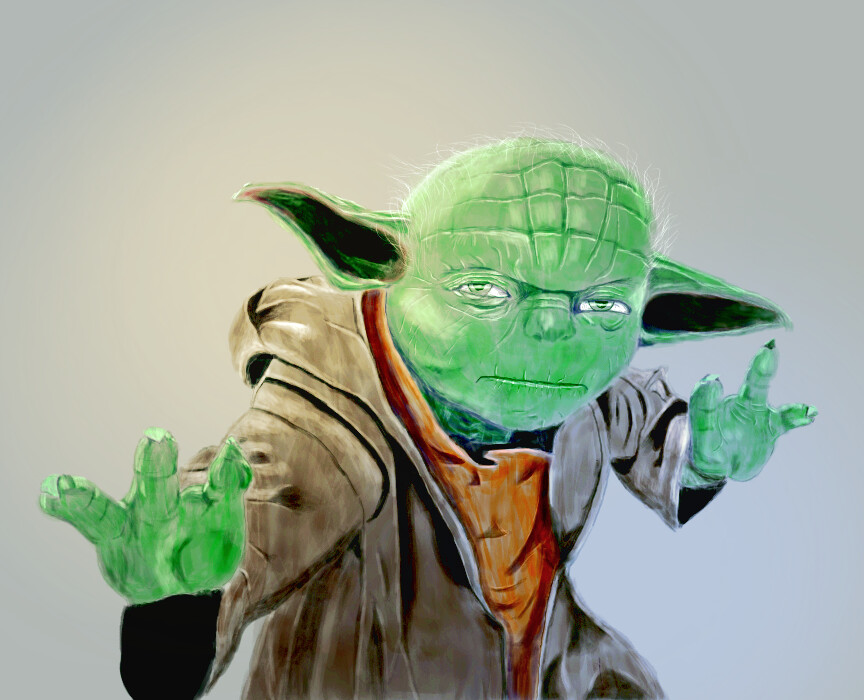 ArtStation - Yoda painting