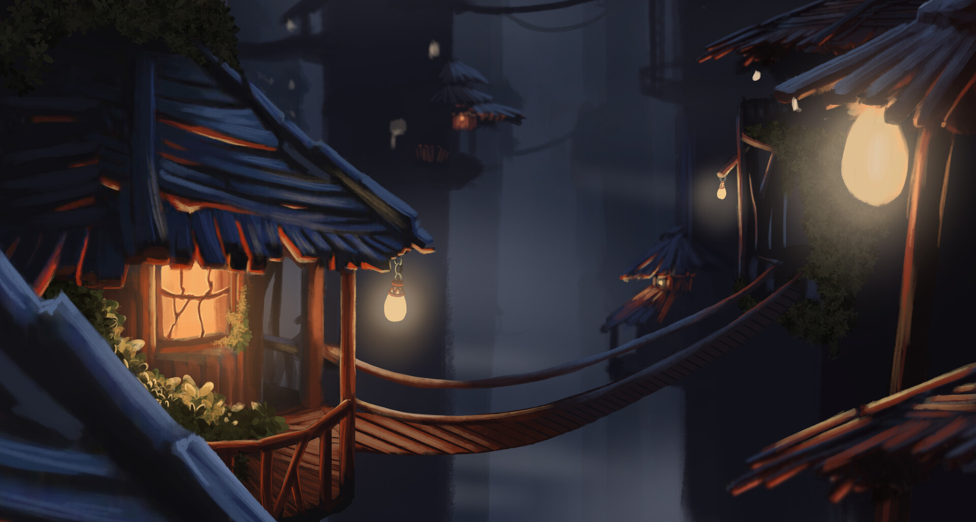 ArtStation - Forest Village concept