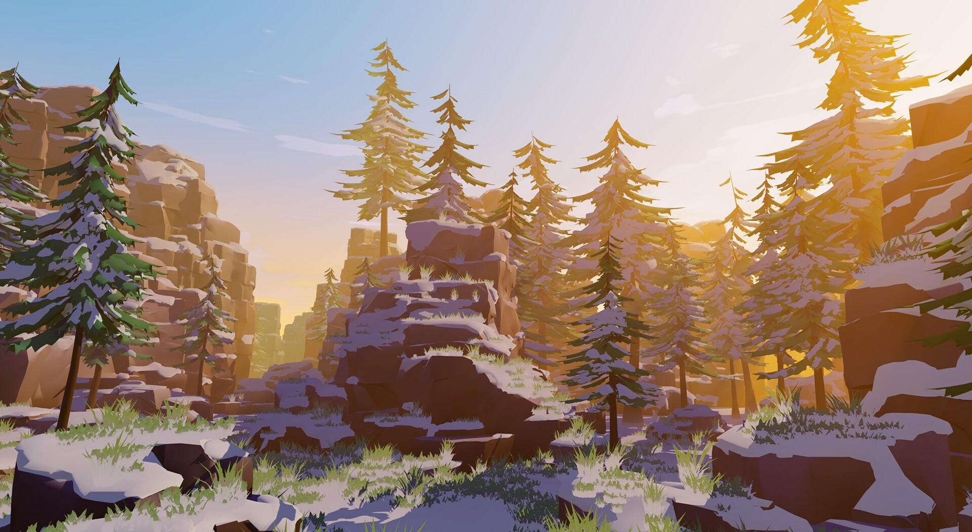 ArtStation - Snowy Forest