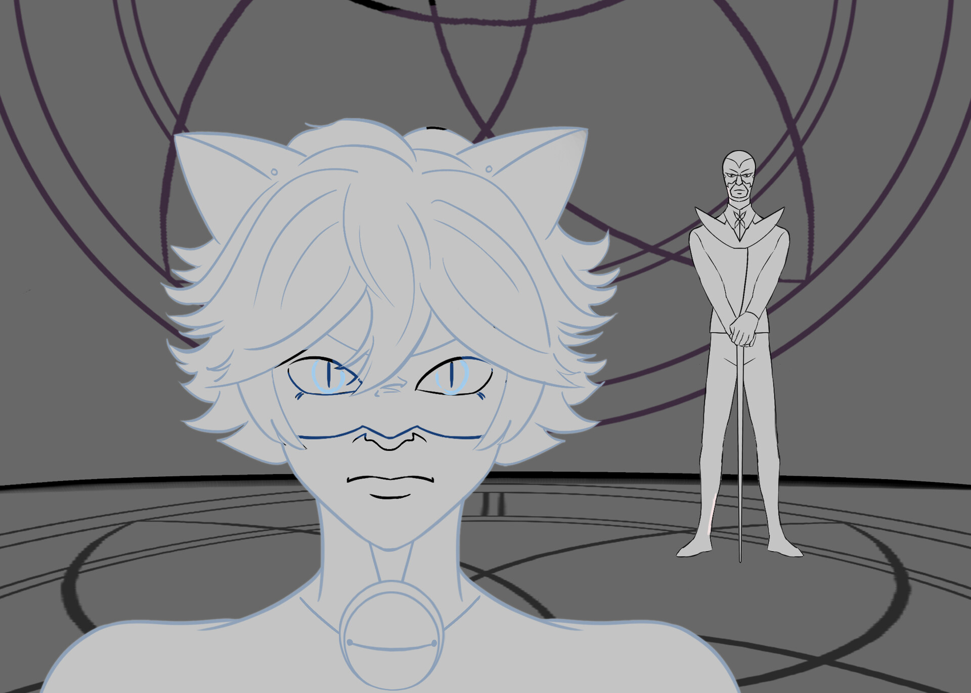 how to draw cat noir step by step