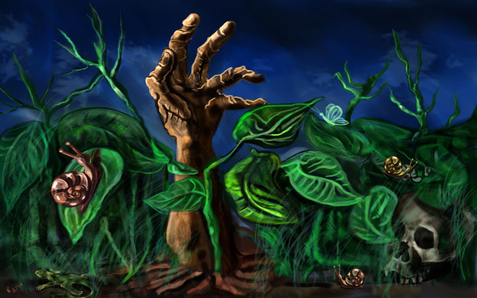 ArtStation - Replenish. Illustration for card game.