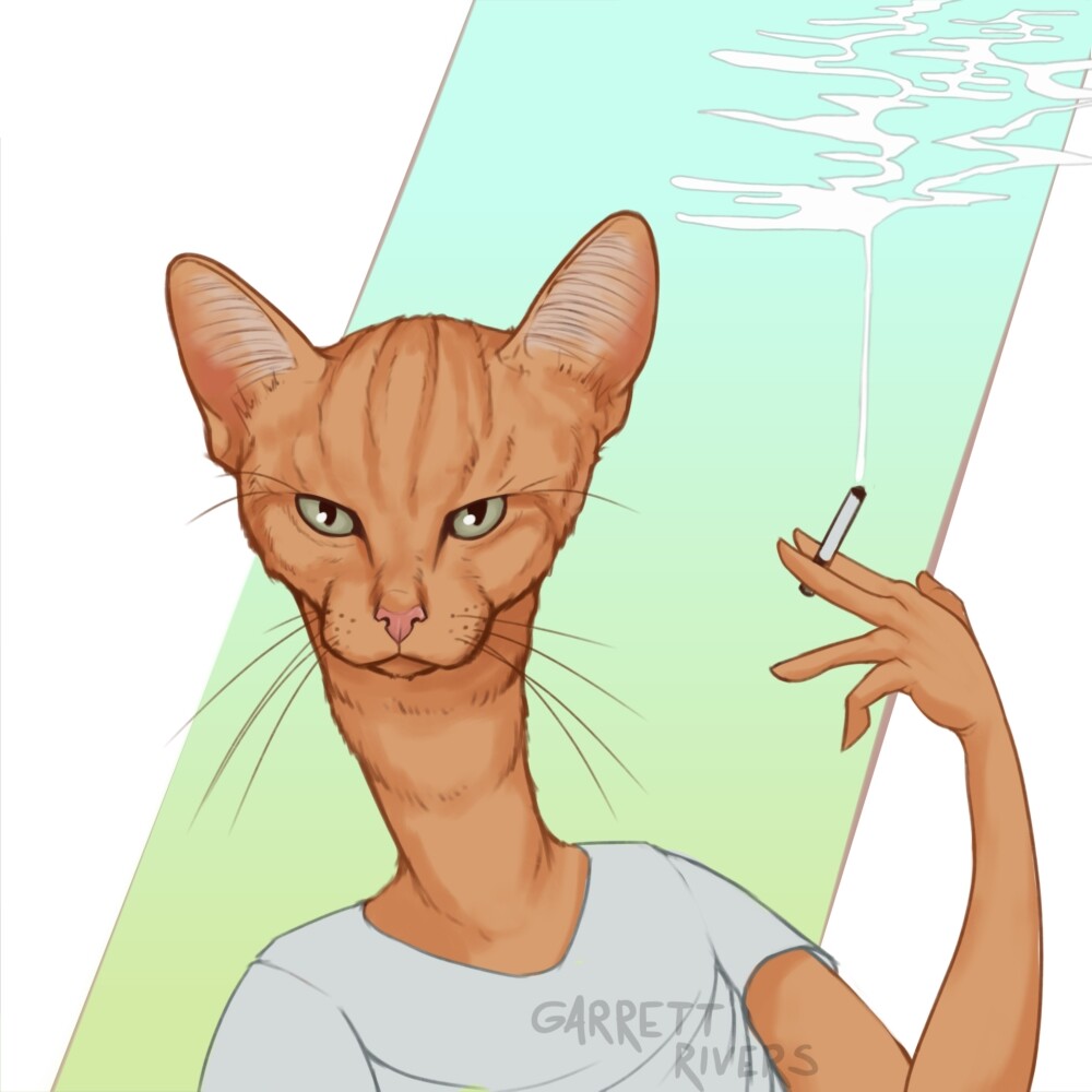 ArtStation - Smoking Cat