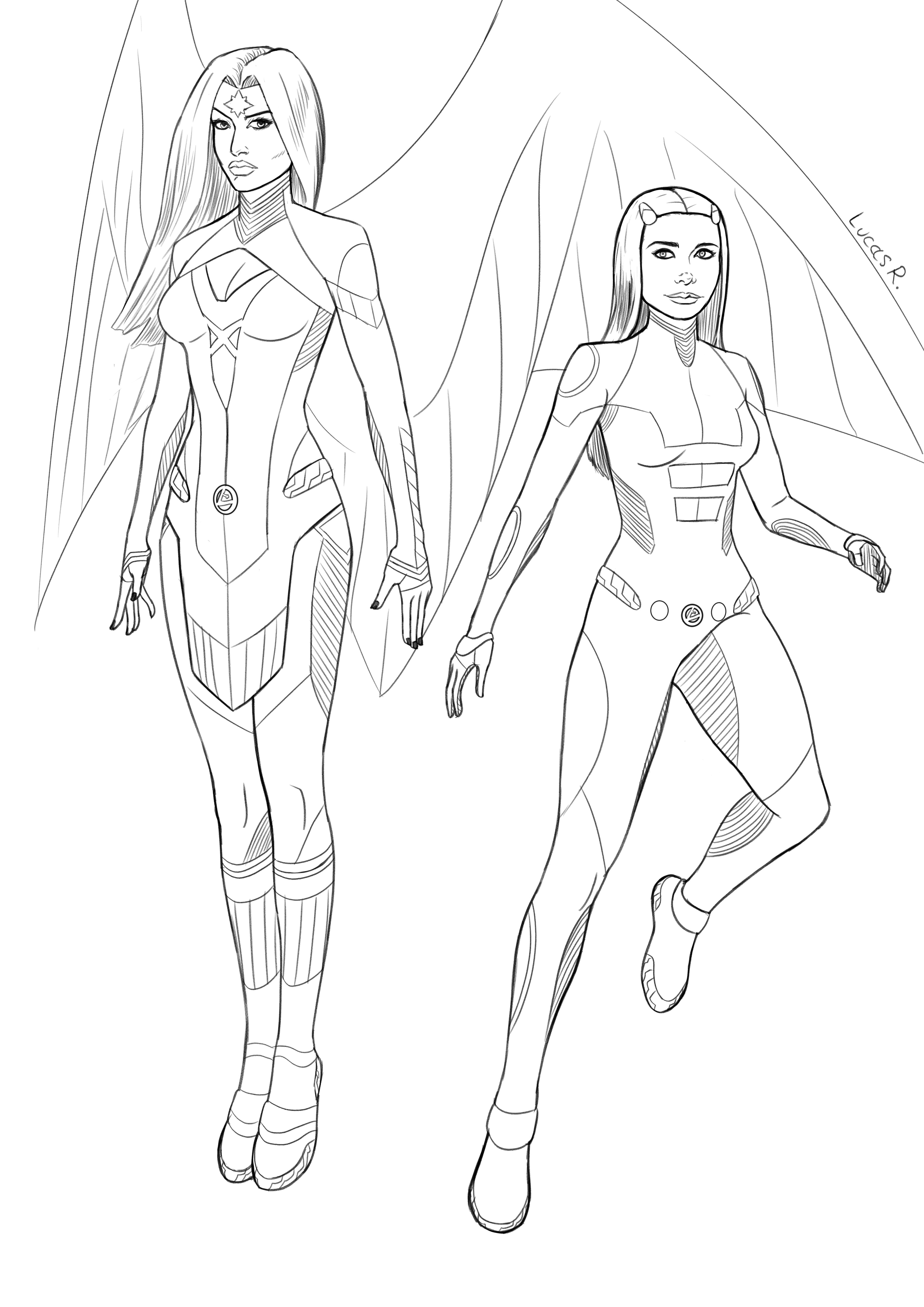 legion of superheros coloring pages