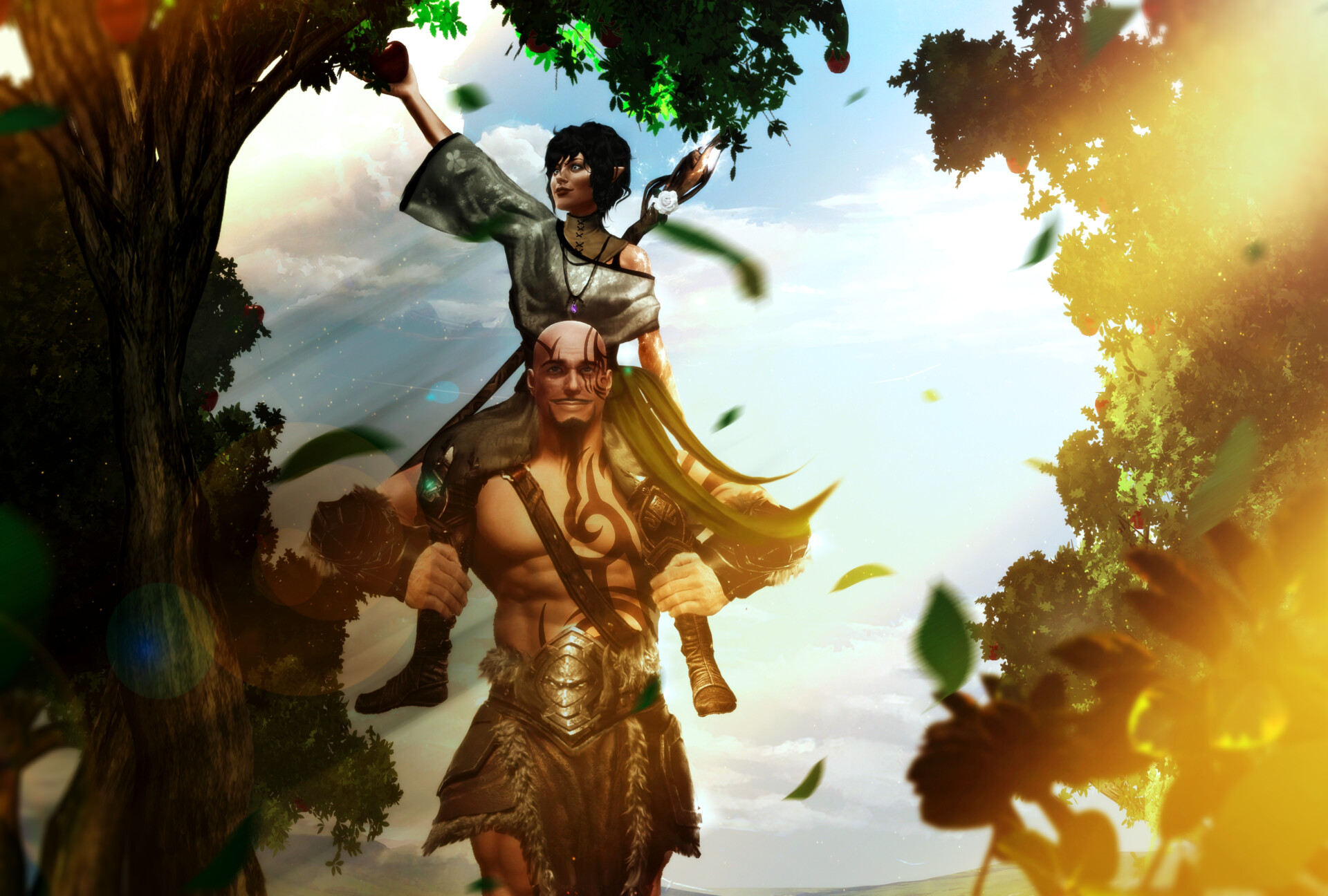 ArtStation - The elf and the giant