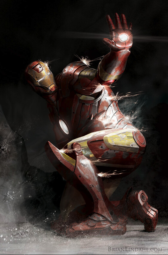 ArtStation - Iron Man Pinned Down