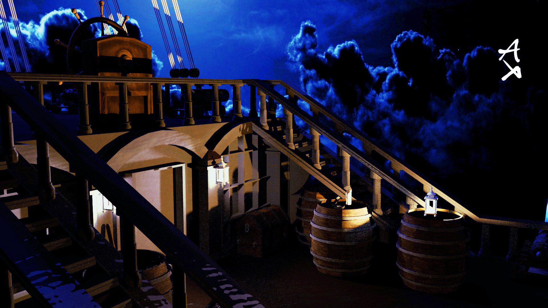 ArtStation - Pirate ship render