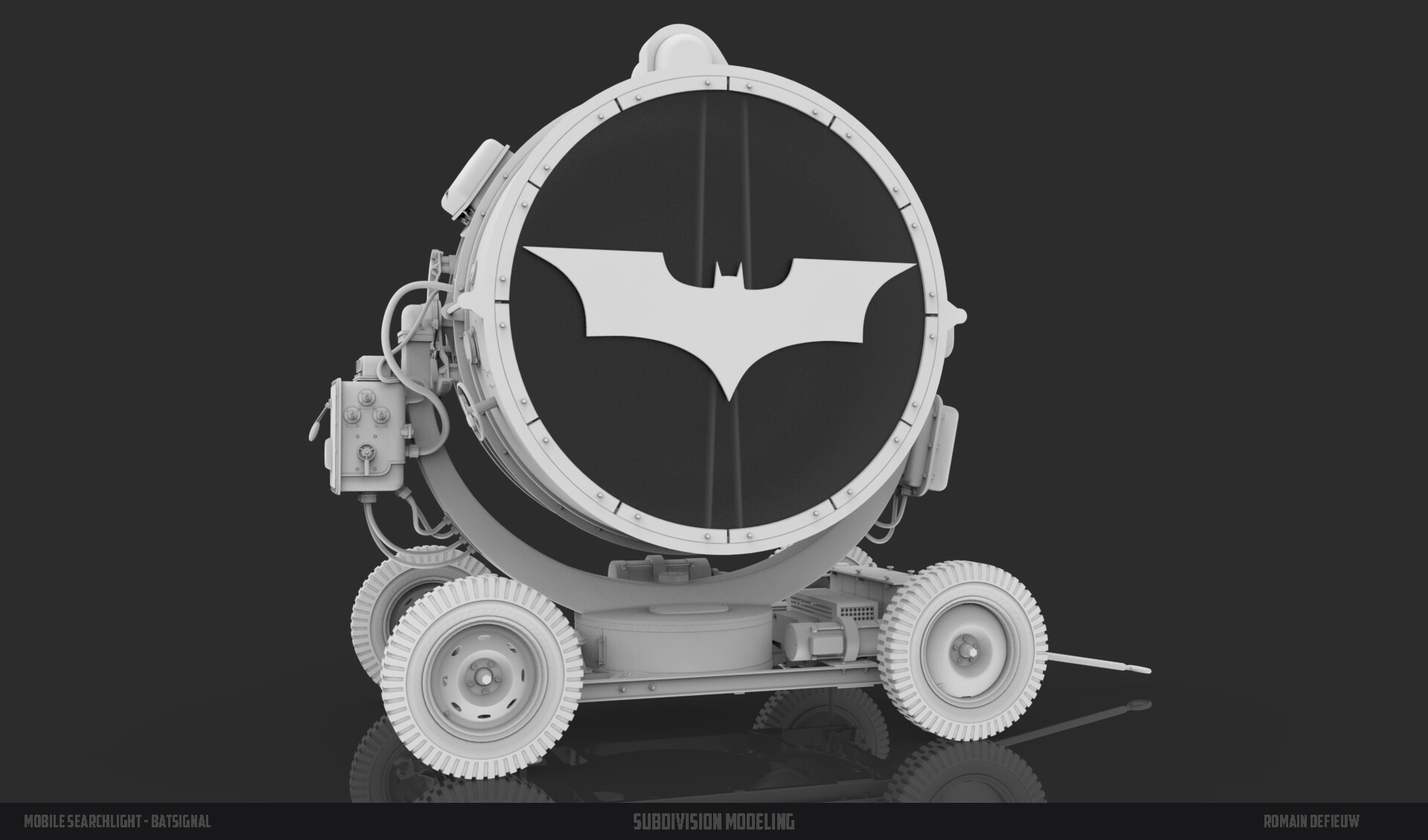 ArtStation - Mobile Searchlight - Bat-Signal | Modeling