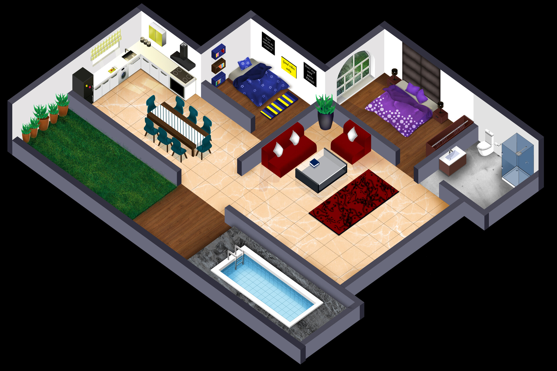 ArtStation - Isometric Interior